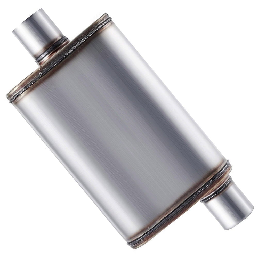 AEFLOX | (One) Universal 2.25" Muffler Straight Through Offset/Center ...