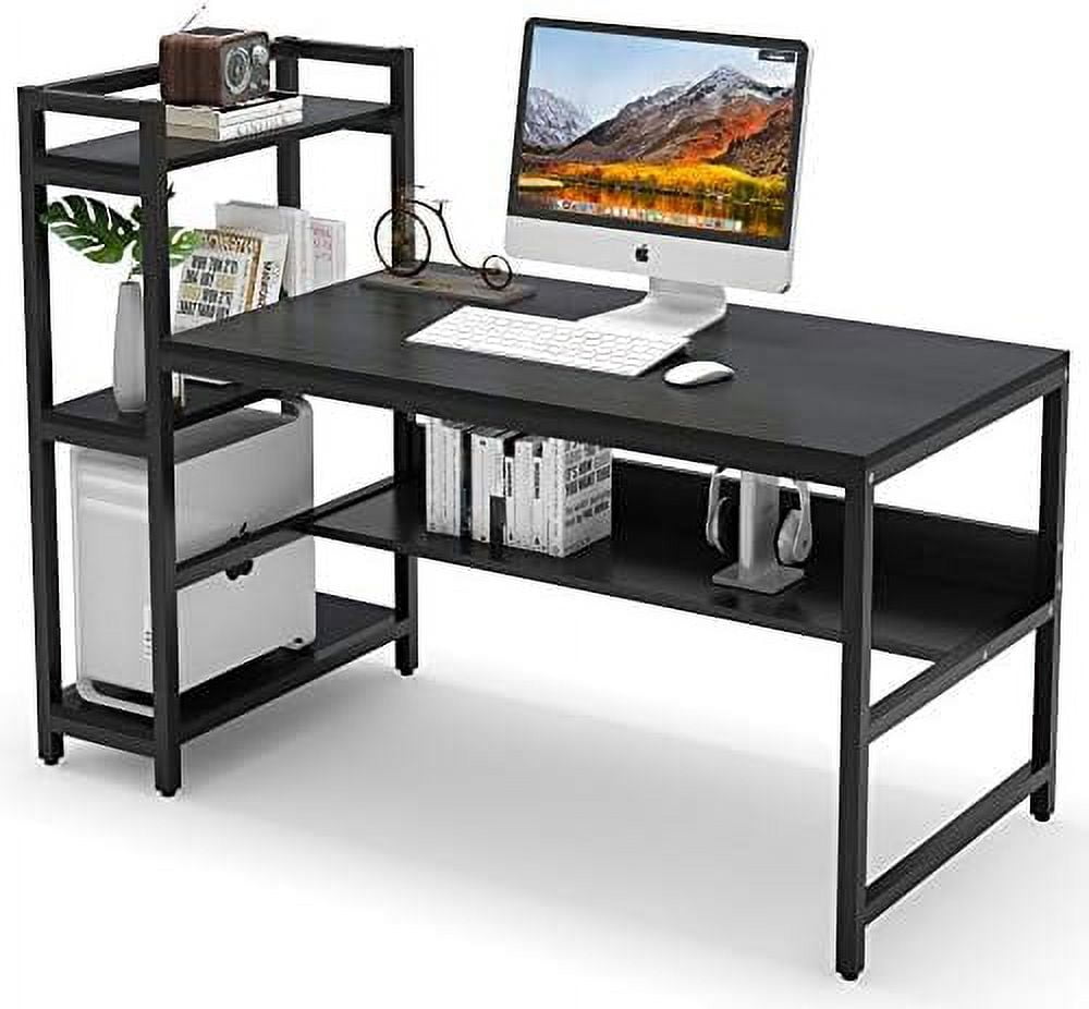 AEFRGHS Computer Desk with Shelves 60 inches Large Office Desk ...