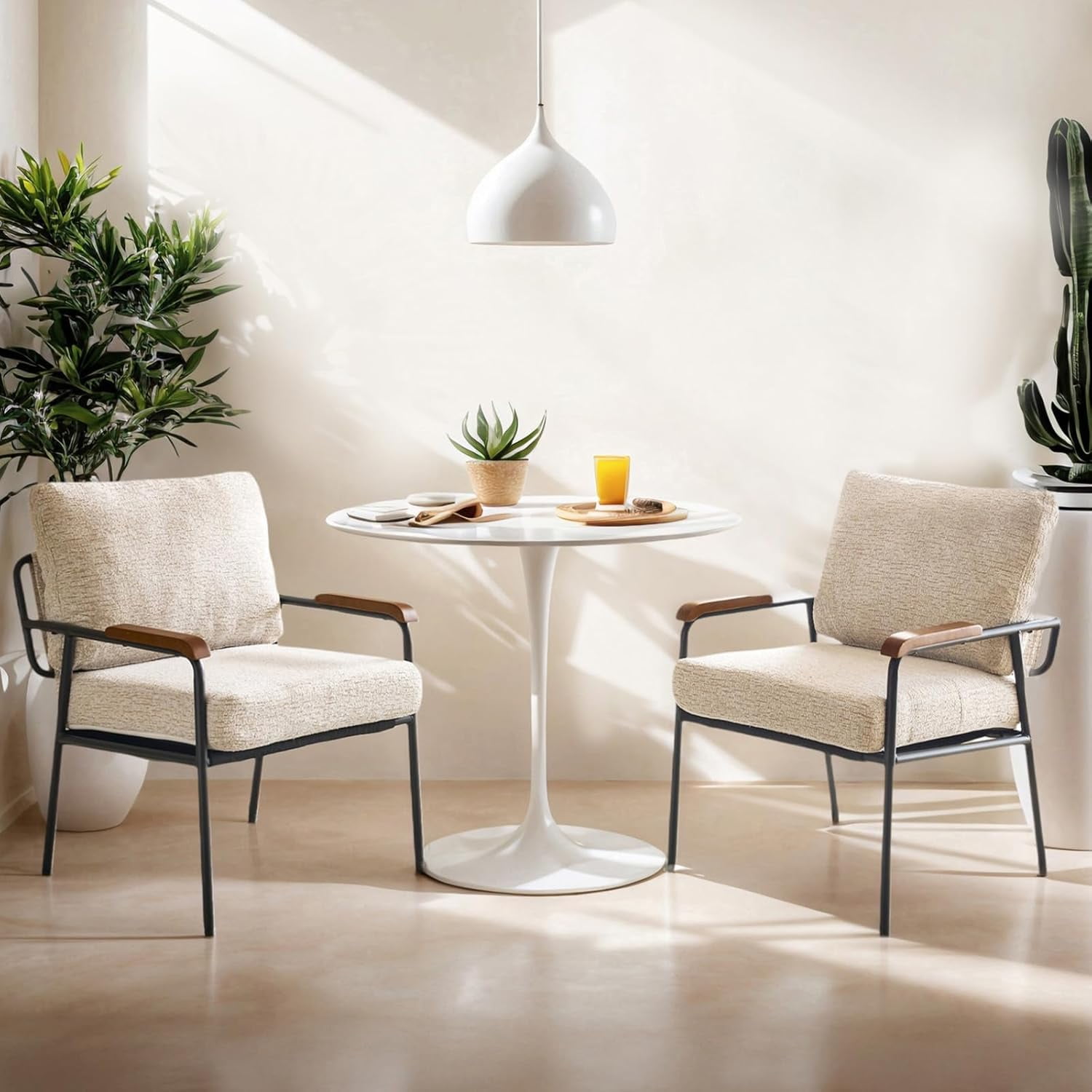 AEGFKD Accent Chairs Set of 2，Mid-Century Modern Armchiars Small Space ...