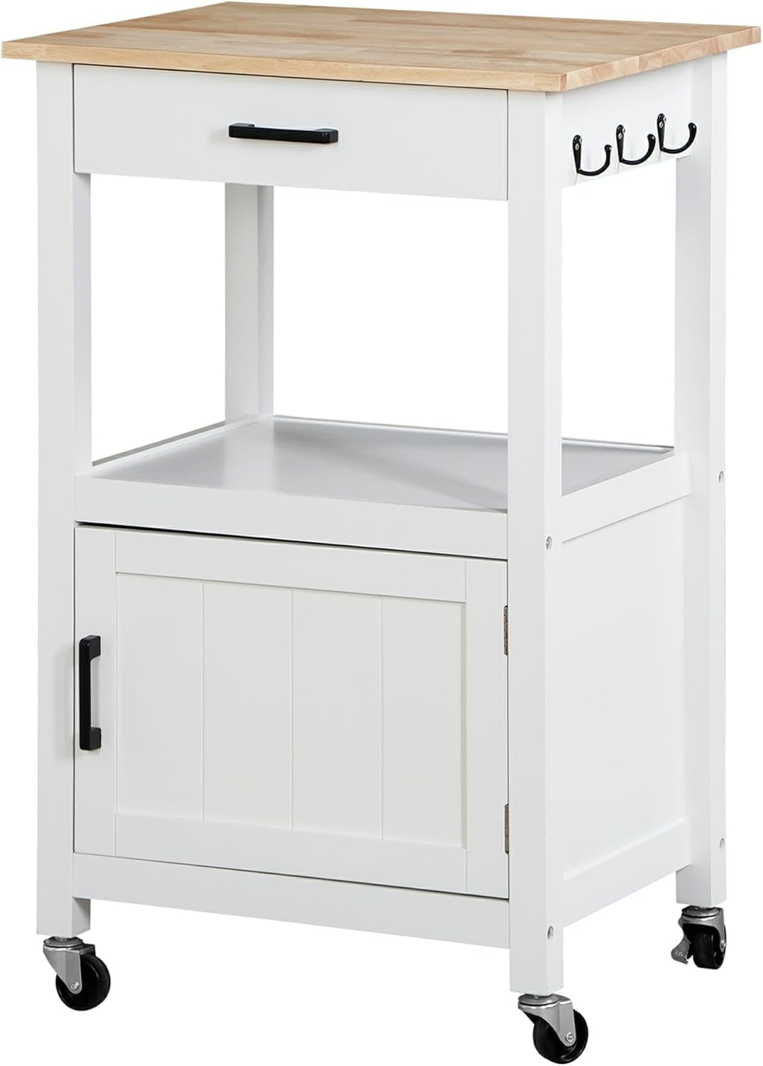AEGFKD Kitchen Island Cart on Wheels, Rolling Kitchen Cart with Single ...