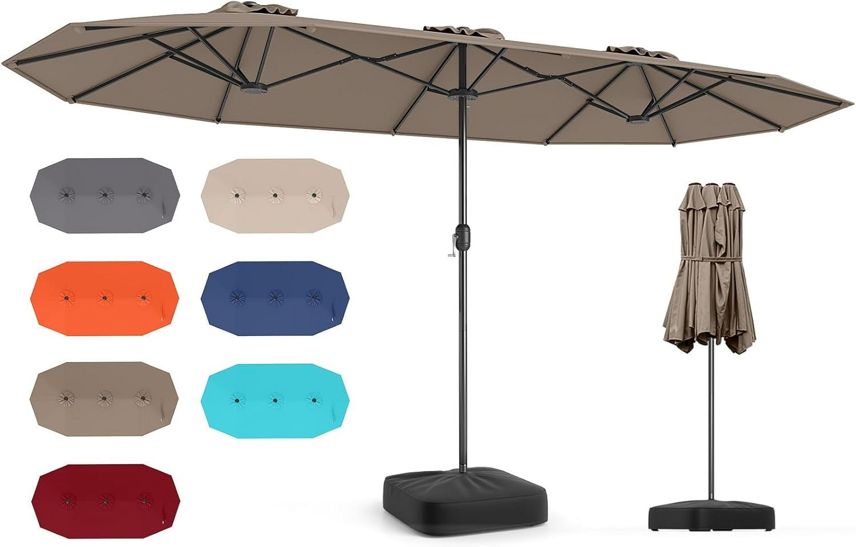 AEGFKD13FT Double-sided Patio Umbrella, Extra Large Twin Table Umbrella ...
