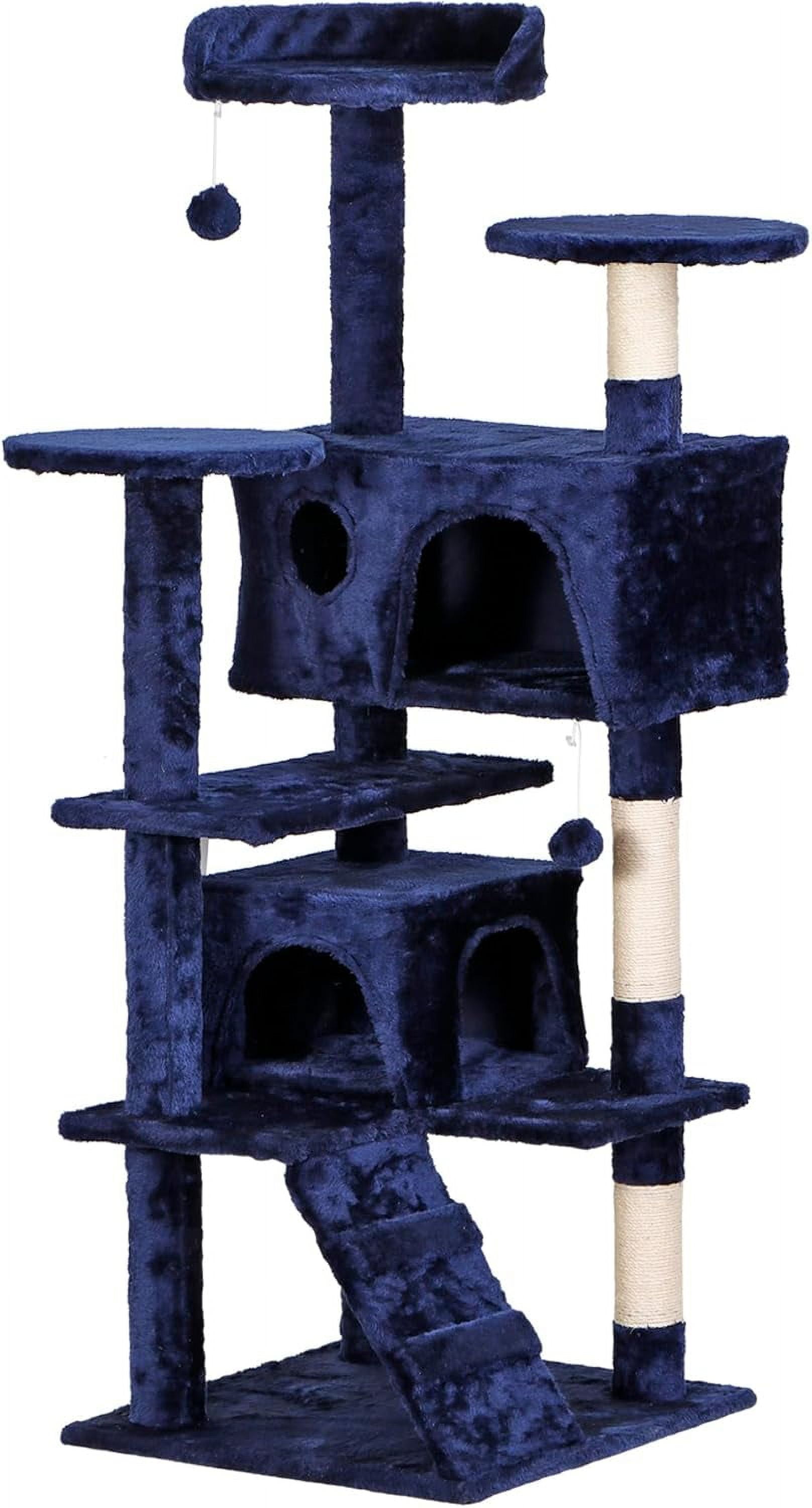 AEGFKD53 inches Cat Tree with Sisal-Covered Scratching Posts and 2 ...