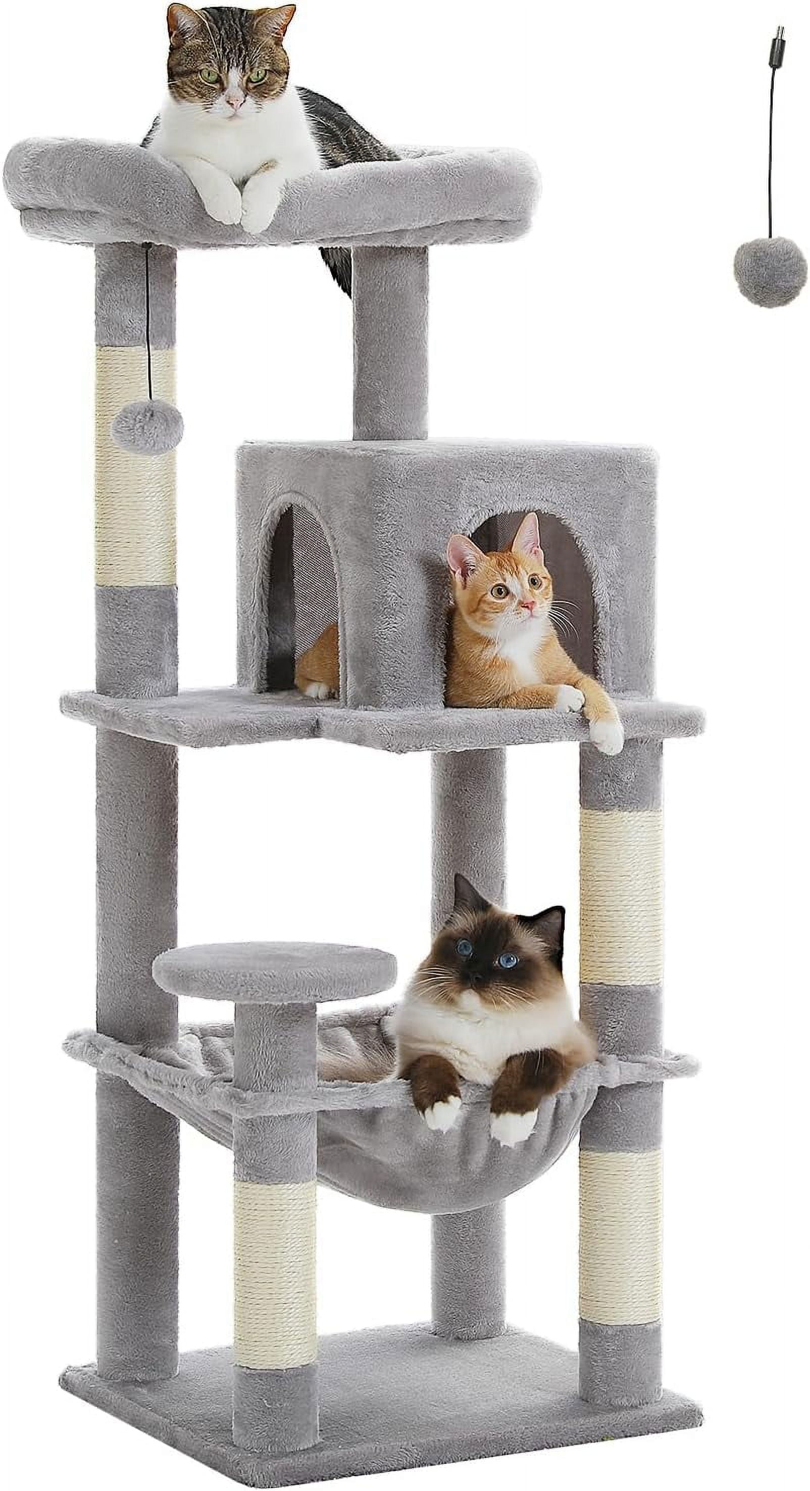 AEGFKDCat Tree for Indoor Cats, 45.7" Multi-Level Cat Tower with Large ...