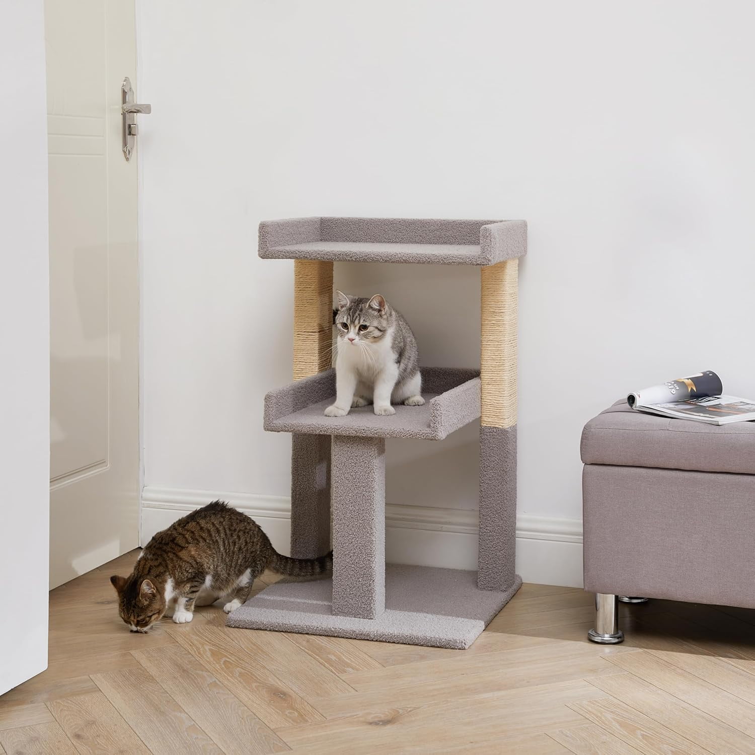 AEGFKDCat Tree Tower - 2 Tier Cat condo for Large Cats Tower with ...