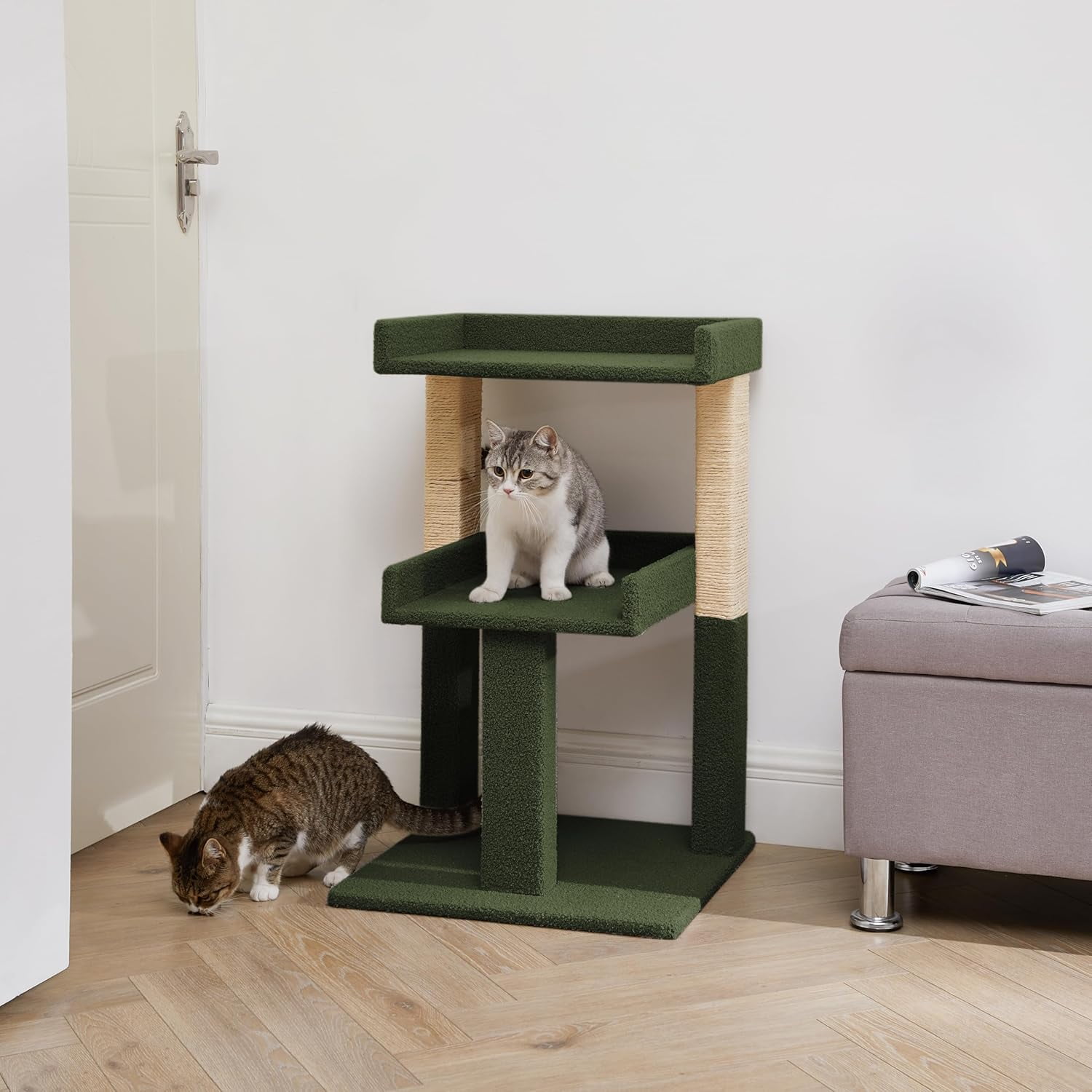 AEGFKDCat Tree Tower - 2 Tier Cat condo for Large Cats Tower with ...
