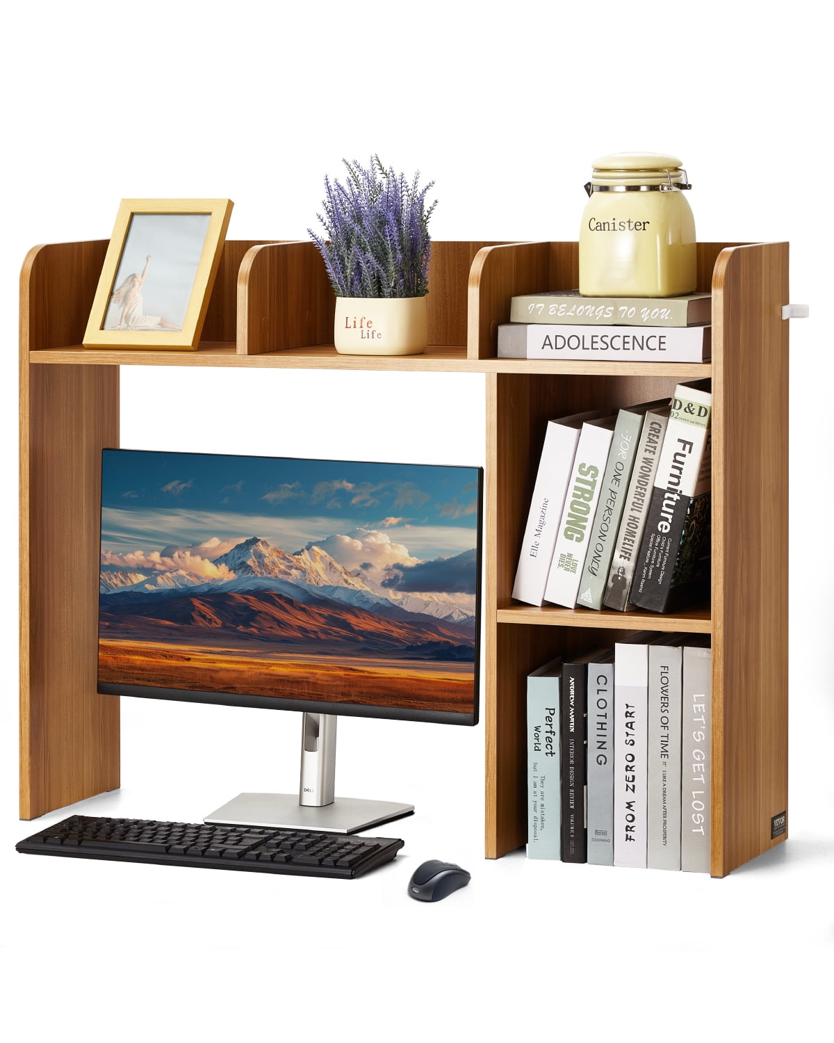 AEGFKDMulti functional desktop bookshelf, desktop storage and organization artifact, multi-layer ...
