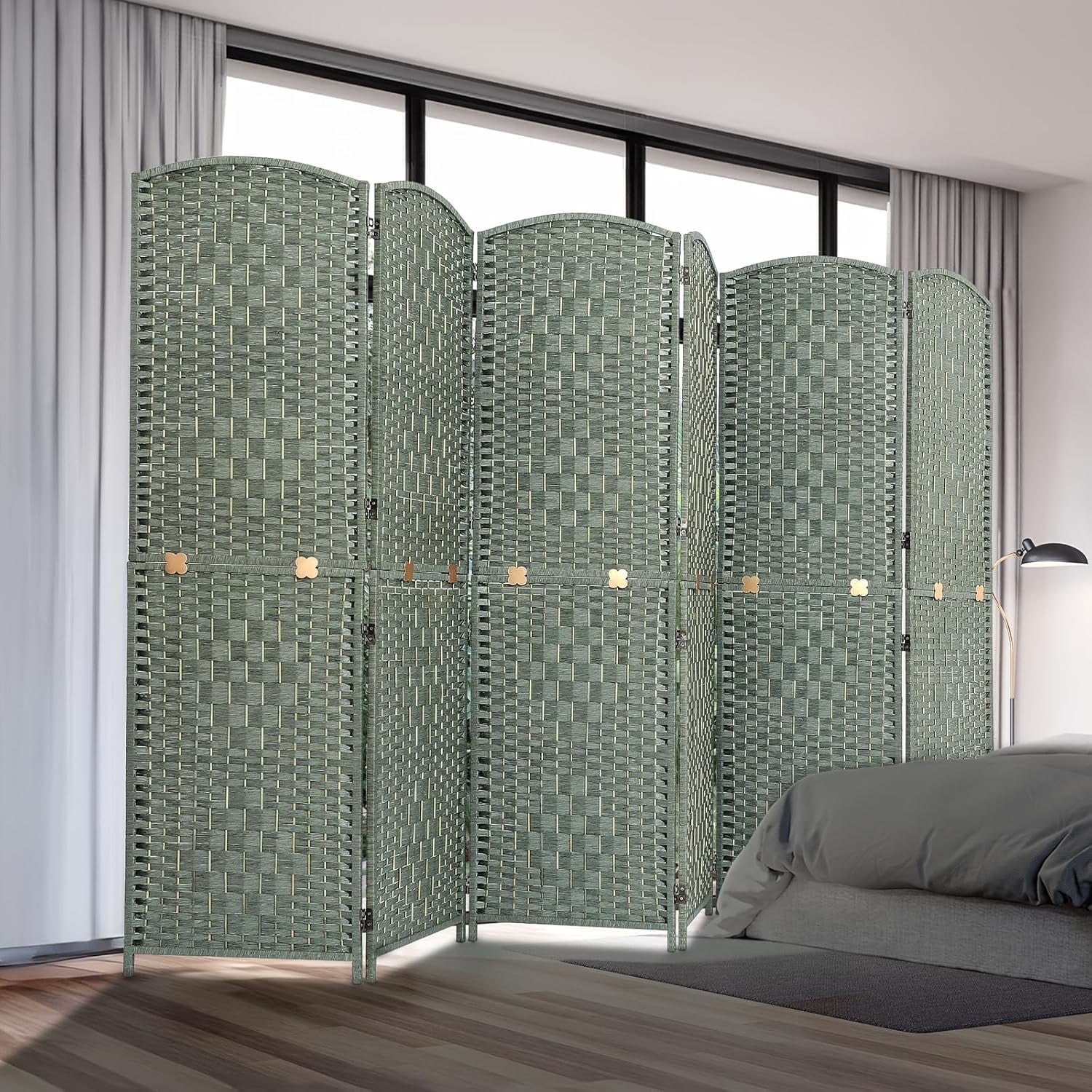 AEGFKDRoom Divider 6FT Room Divider Panel Folding Privacy Screen Hand ...
