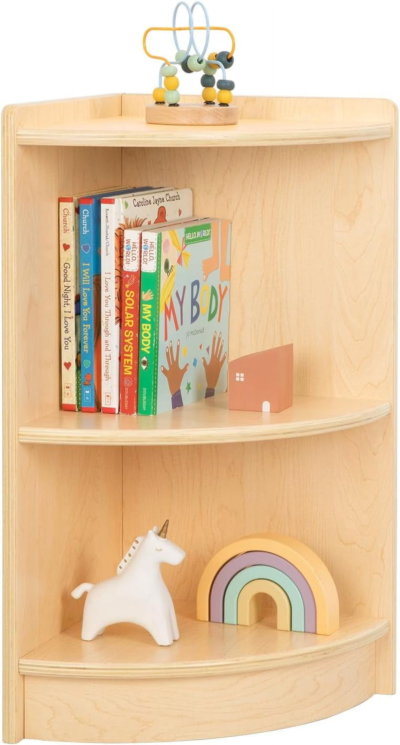 AEGFKDWood Corner Cabinet, 2-Tier Toy Organizers and Storage ...