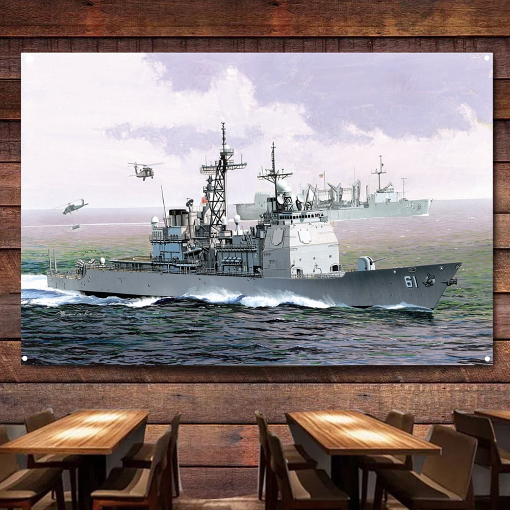 AEGIS Cruiser USS Monterey CG-61 Battleship Wall Art Banners Hanging ...