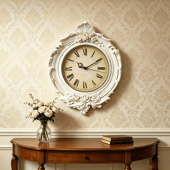 AELS 13x11 Vintage Wall Clock, European Style Retro Decorative Hanging ...
