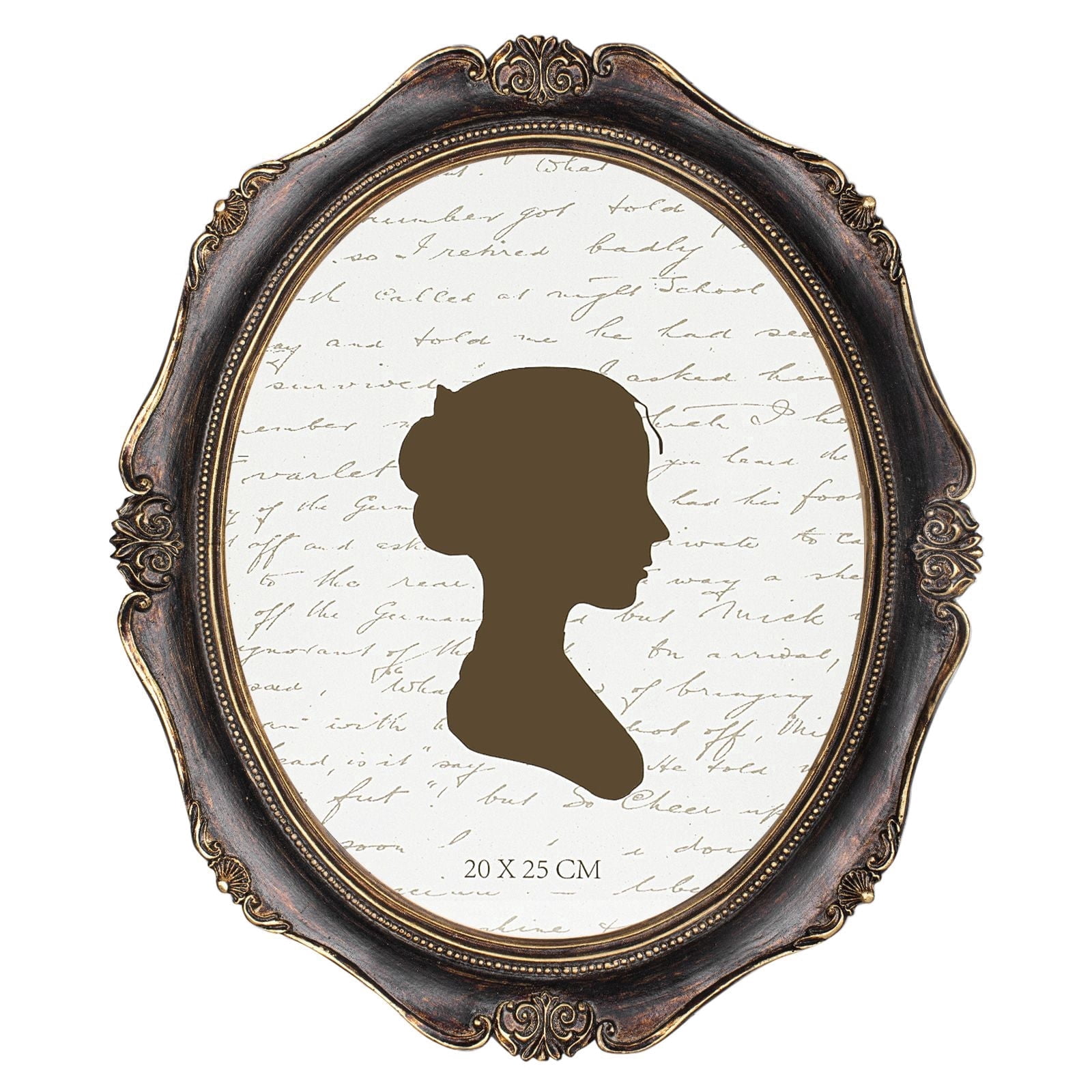 AELS 8x10 Vintage Oval Picture Frame, Antique Photo Frame with Glass ...