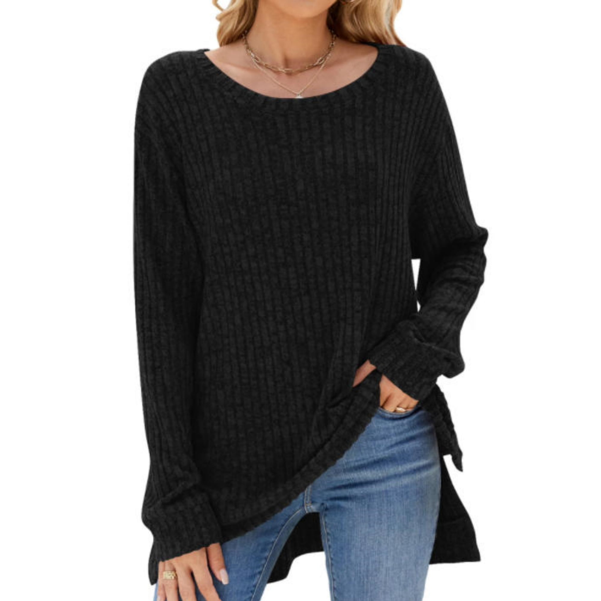 AELand Fashion Plus Size Womens Sweater - Elegant V-Neck Sweaters for ...