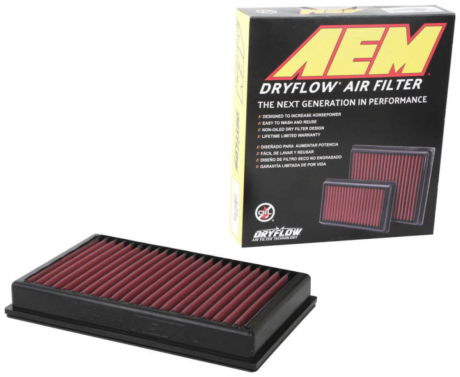 AEM 13-16 Audi A3 L4-1.8L DryFlow Air Filter Fits select: 2016,2018 ...