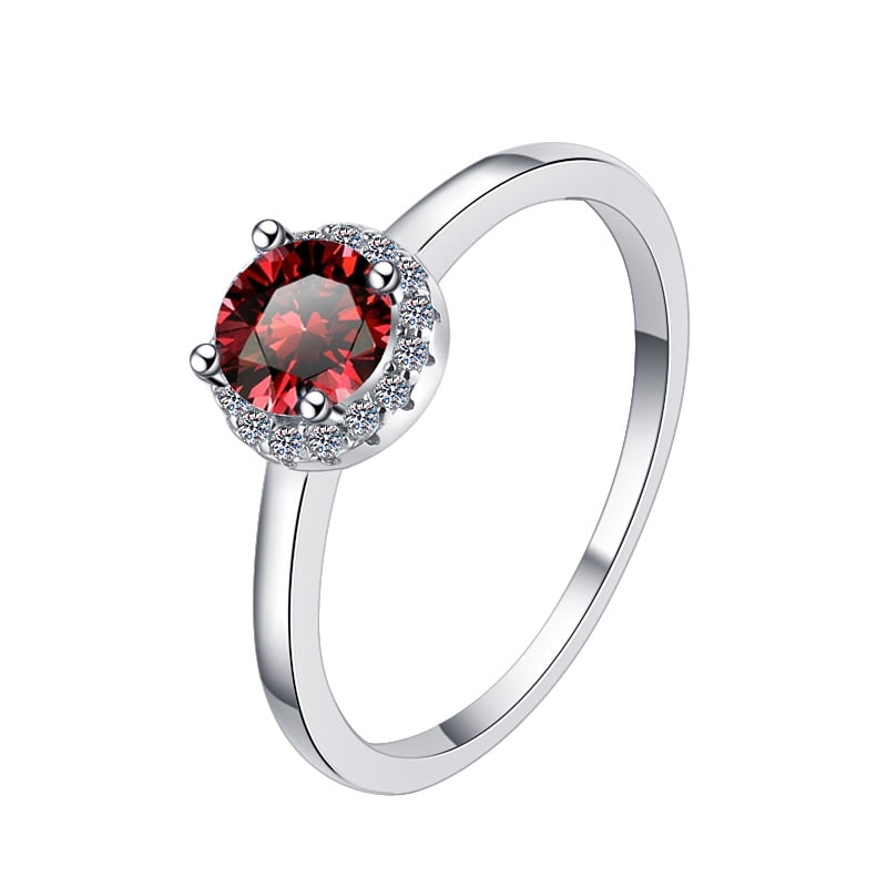 AEN 925 Sterling Silver Female Ring Star Queen 50 Points 123 Karat ...