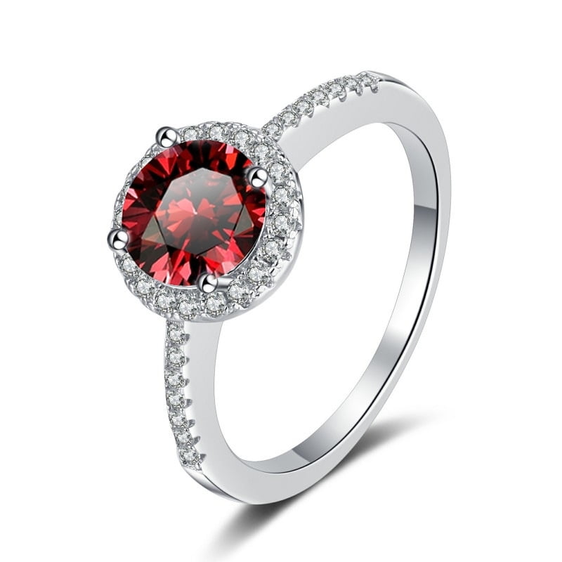 AEN Cuba Stackable Ring 4M Moissanite Ring Women's Fashion All-Match Jewelry Simulation S925 ...