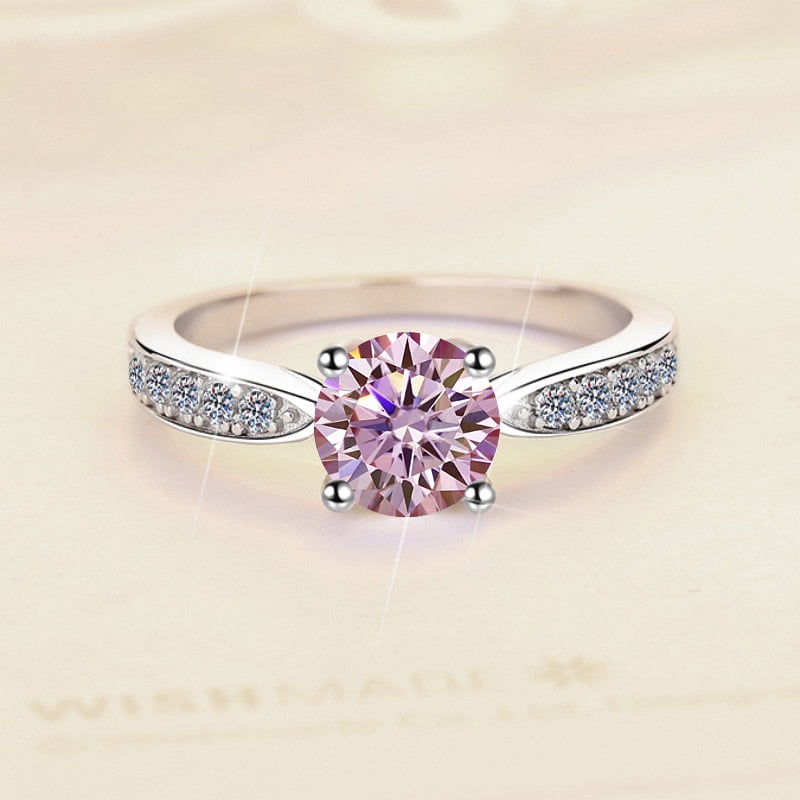 AEN D Color Moissanite 1 Karat GRA Six-Pointed Star Original Fashion Color Wedding Ring S925 ...