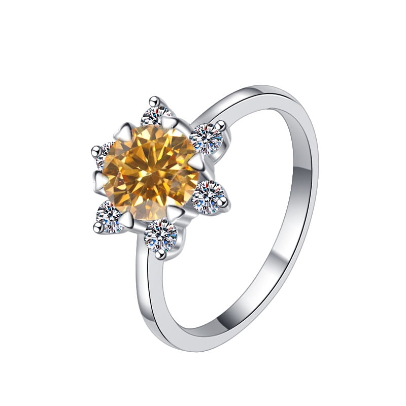 AEN D Color Moissanite Ring S925 Sterling Silver Setting Eardrop Frame in Stock Retro Classic ...