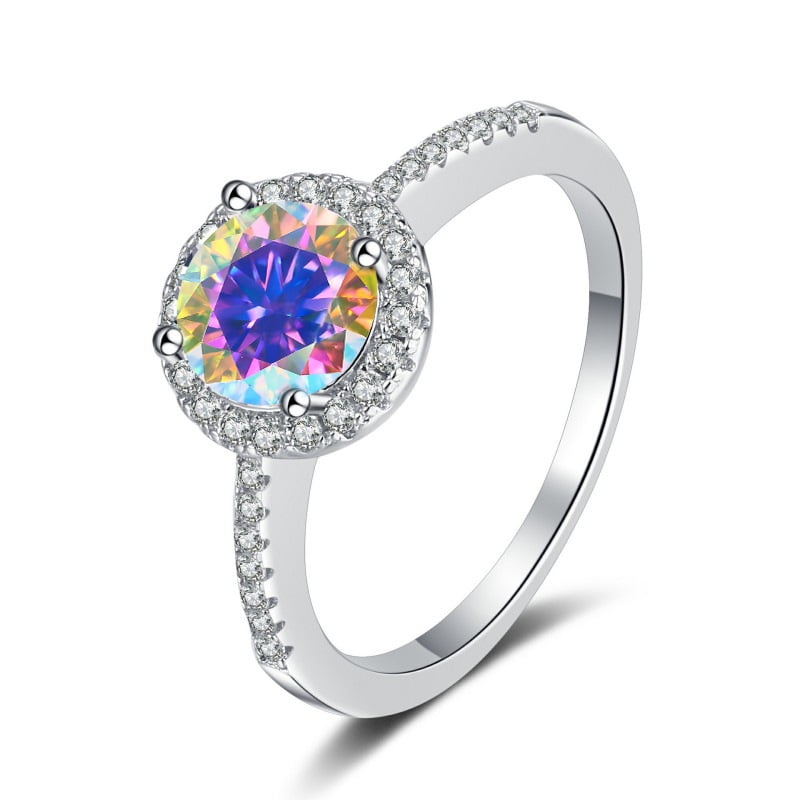 AEN Fashion Four-Claw Moissanite Ring Southeast Asia Hot Selling All-Match Jewelry S925 Sterling ...