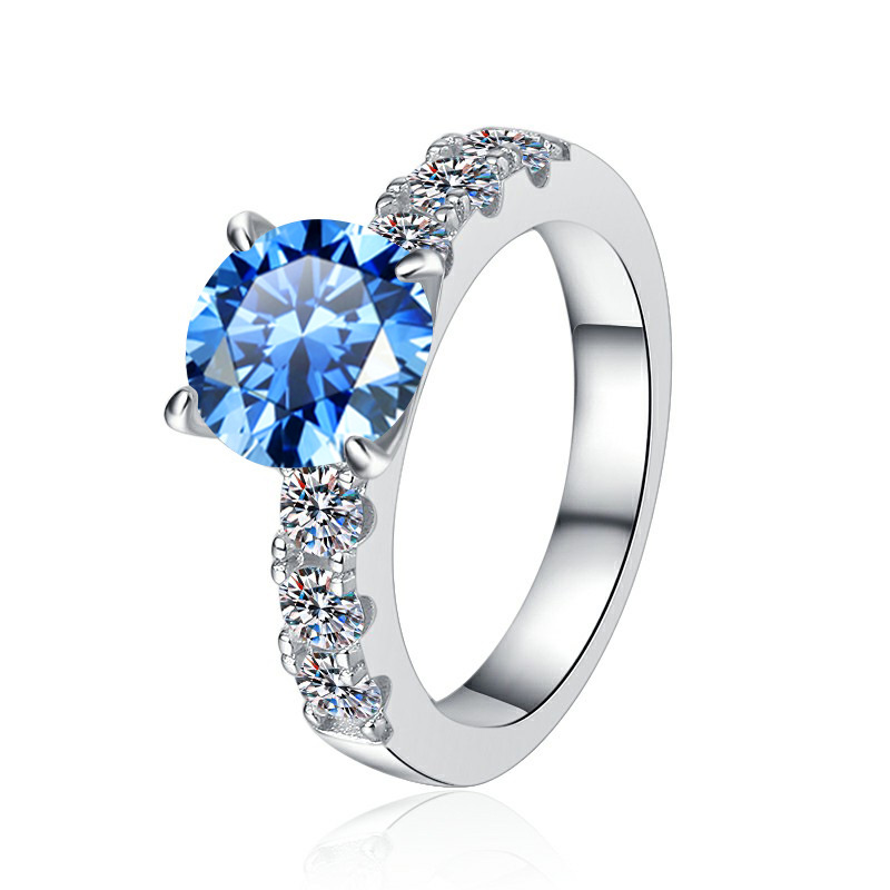 AEN Moissanite Ring Female Loving Heart in Sterling Silver Butterfly ...