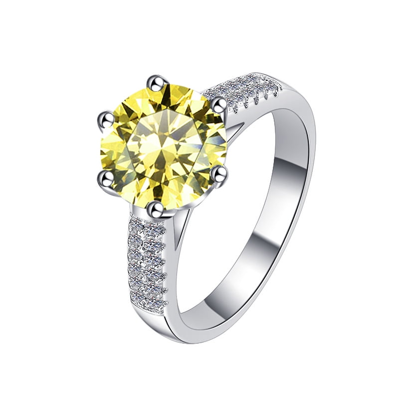 AEN Original 3 Karat D Color Moissanite Ring Advanced Affordable Luxury Fashion Personality ...