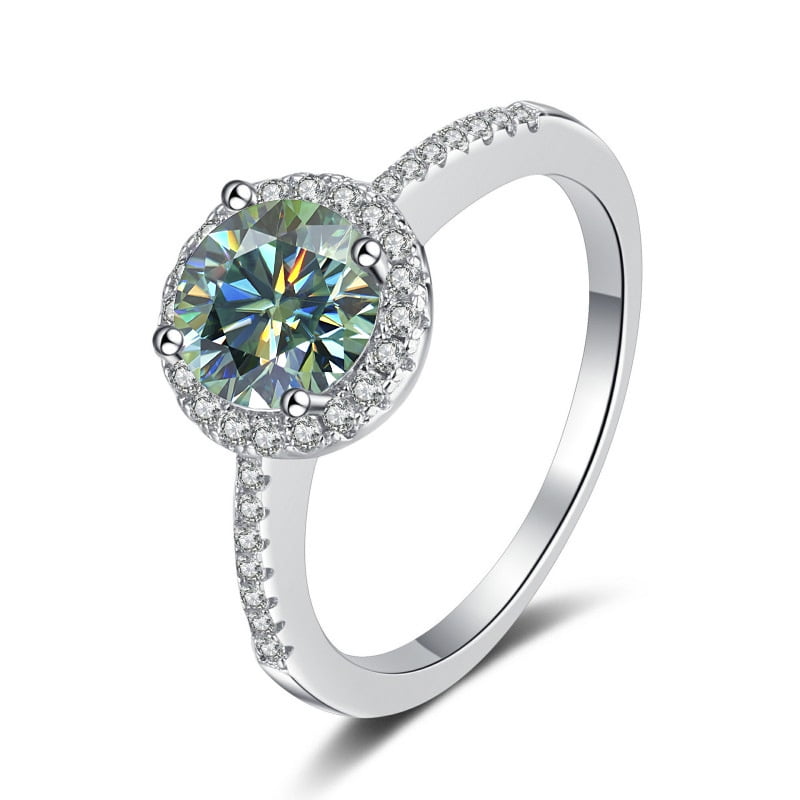 AEN S925 Sterling Silver Female Ring Moissanite Ring SUNFLOWER 1 Karat Ring - Walmart.com