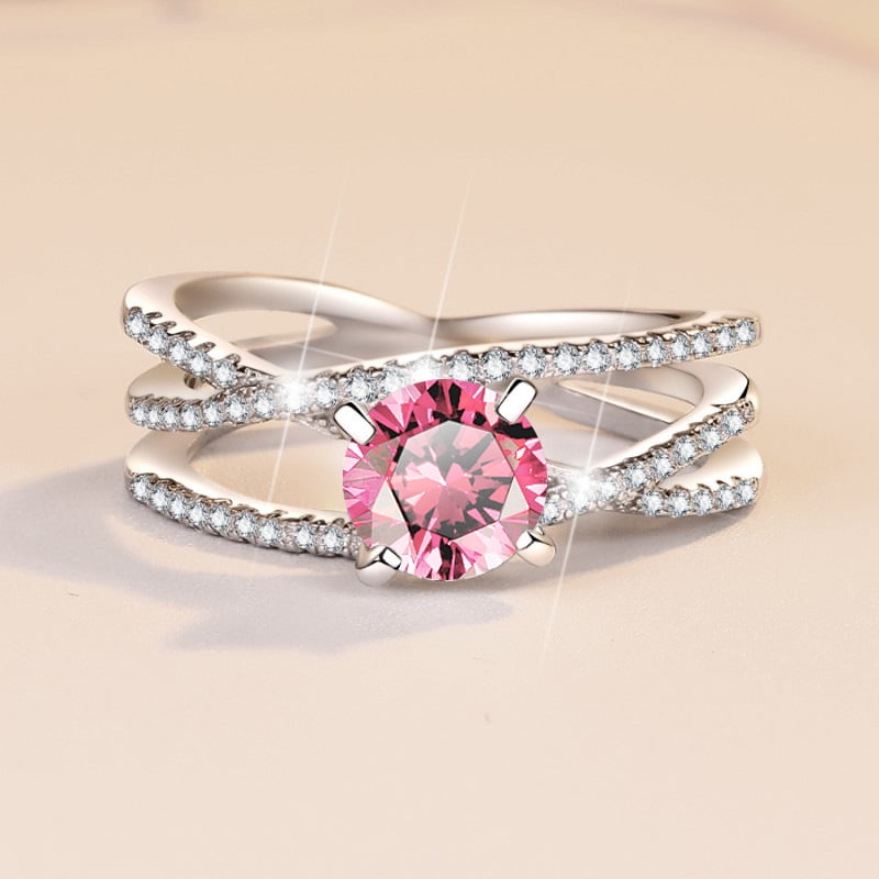 AEN Silver Silver S925 Sterling Silver Super Shiny Starry Ring for Women New Popular Special ...