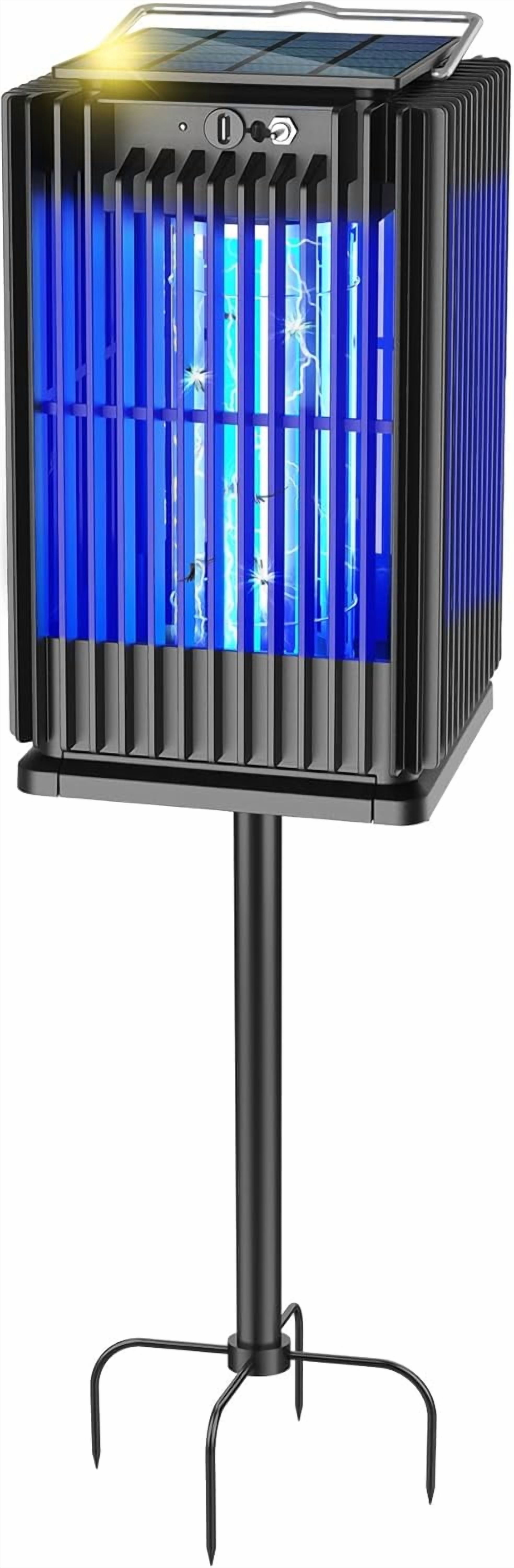AENKYO Solar Bug Zapper Outdoor Waterproof, Solar Mosquito Zapper ...