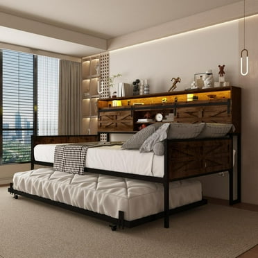 Home Design Delano Twin Upholstered Daybed, Vertical-Channel Tufted ...