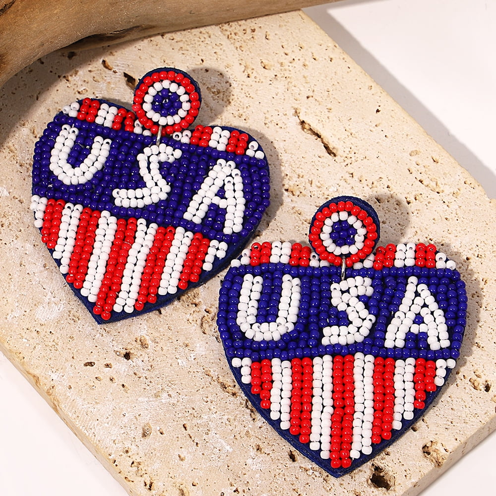 AENSOA Bohemian Starfish Lobster Conch Seed Bead Drop Earrings for ...