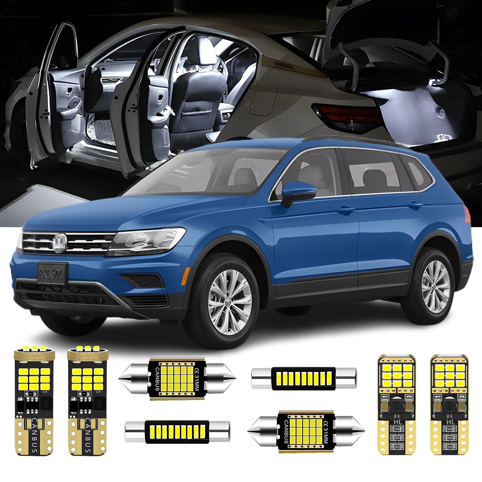 AENVTOL 13 Pieces 5N STF9 AD BW LED Interior Lights Kit Replacement for ...