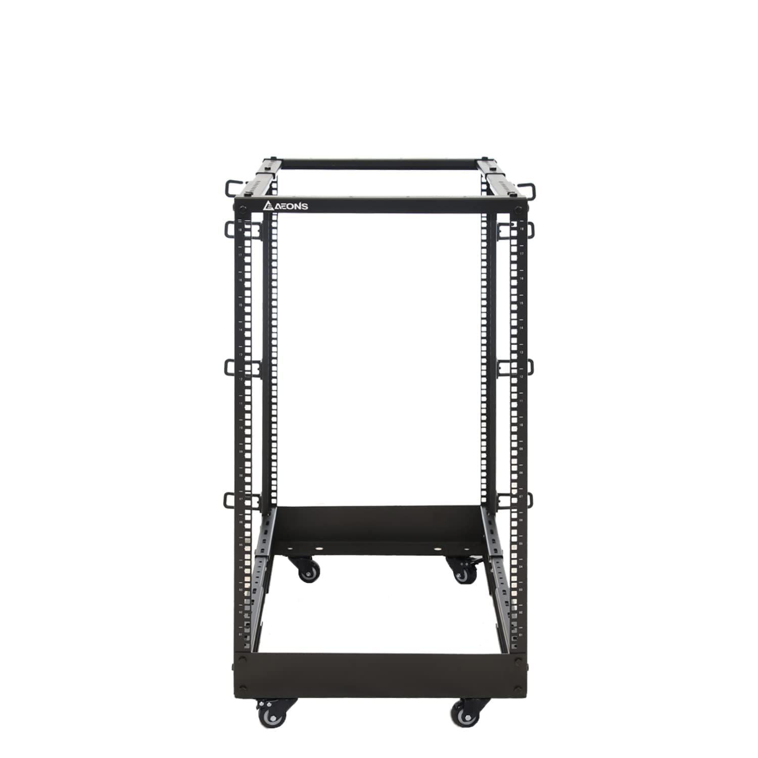 AEONS 18U 4-Post IT Open Frame Server Rack 19 Inch Depth-Adjustable (22 ...
