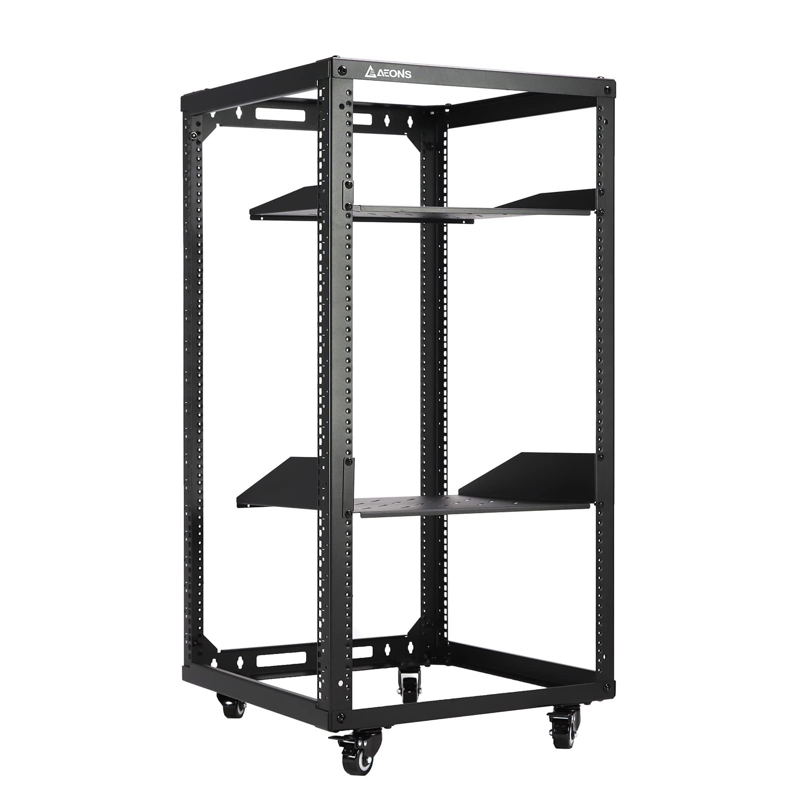 AEONS 20U Open Frame Network Server Rack 19-inch 4 Post AV Rack with ...