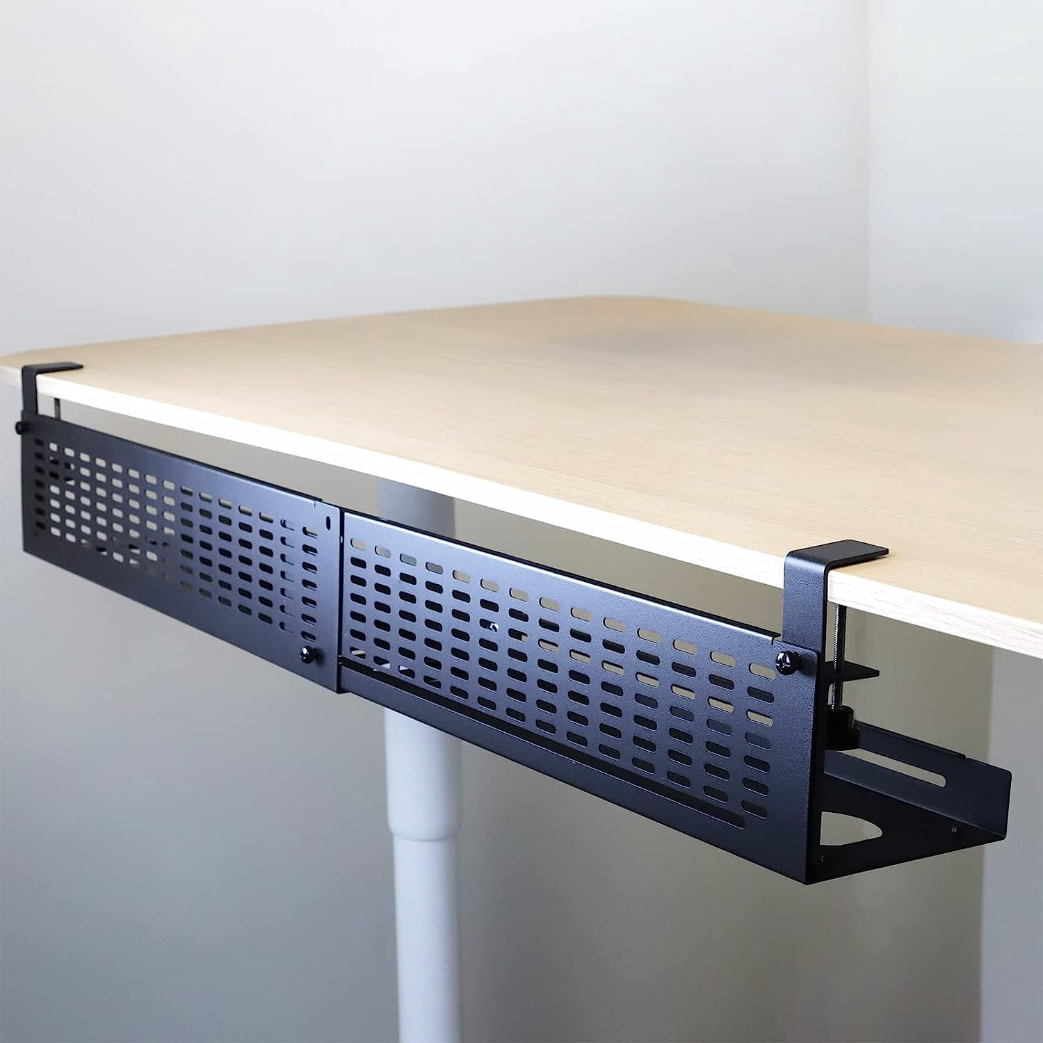 AEONS Premium Monitor Laptop Mount & Under Desk Cable Management Tray ...