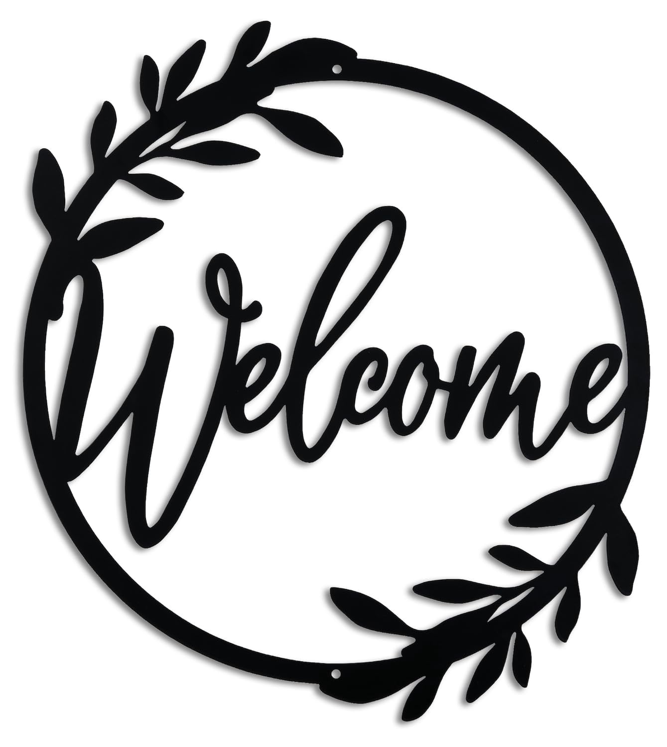 AERLO Metal Welcome Sign for Front Door - Large 13.5 inch Black Wall ...