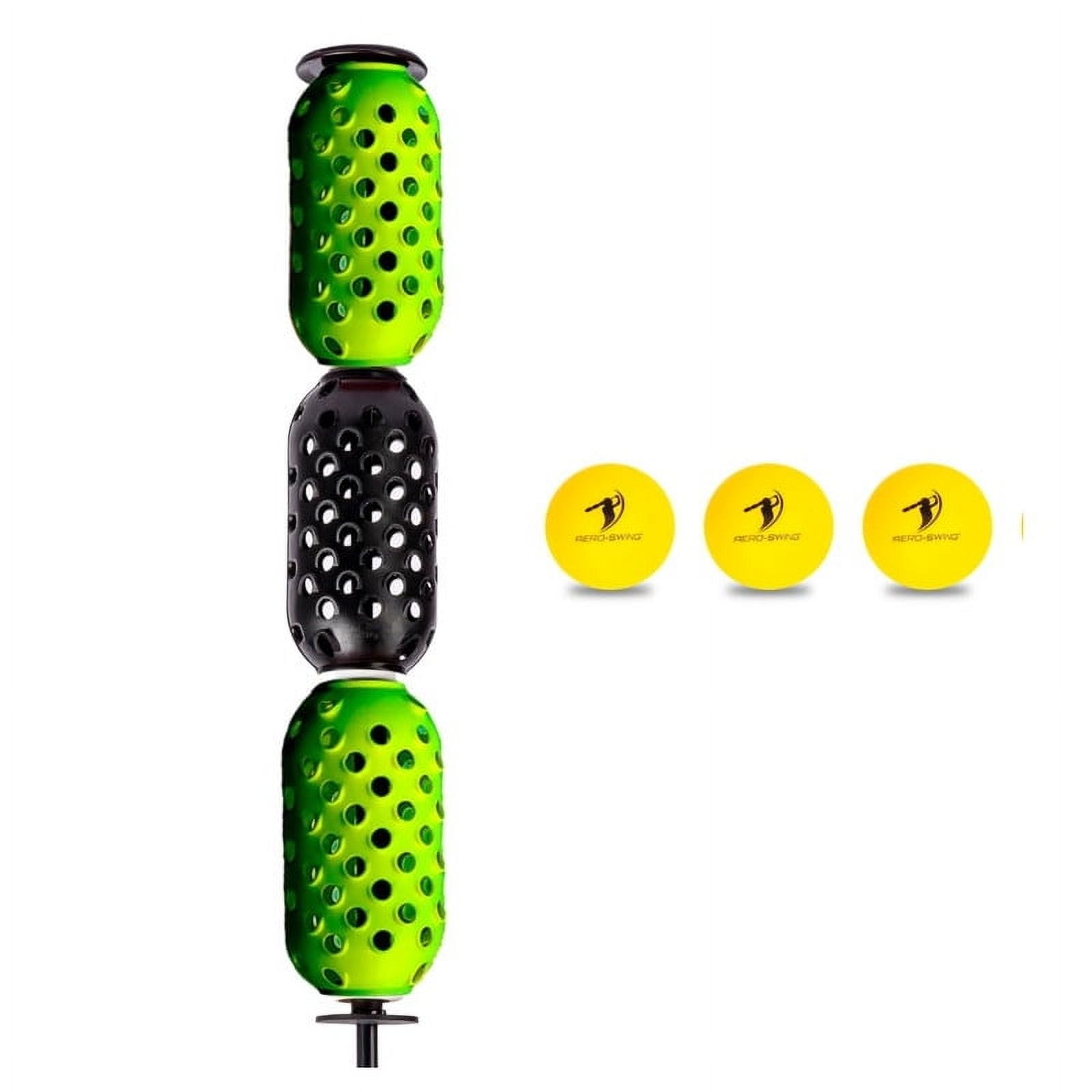 AERO-SWING Baseball & Softball Swing Trainer and 3 Durable Foam Balls ...