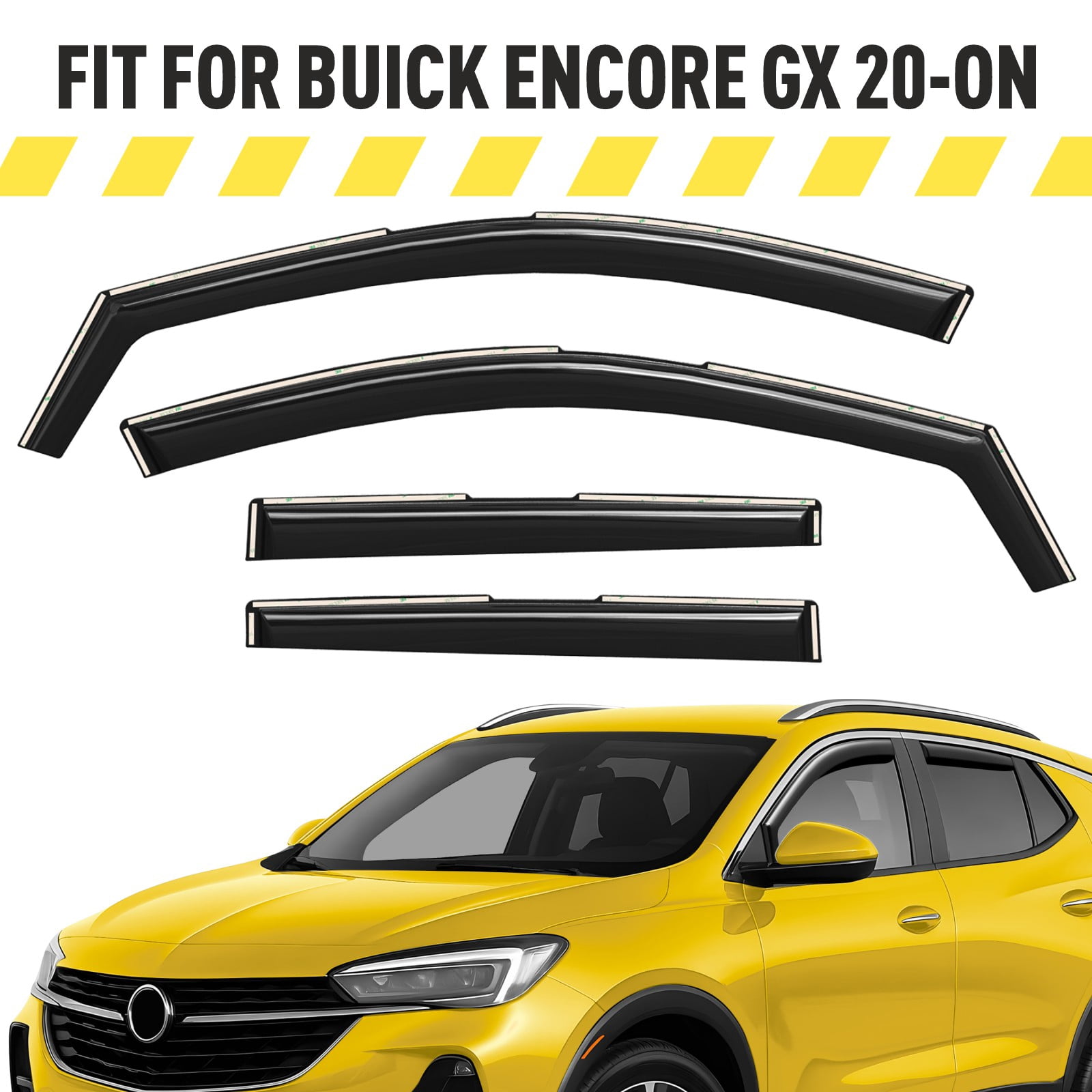 AEROGUYS Extra Durable Window Deflectors In-Channel Window Visors Rain ...