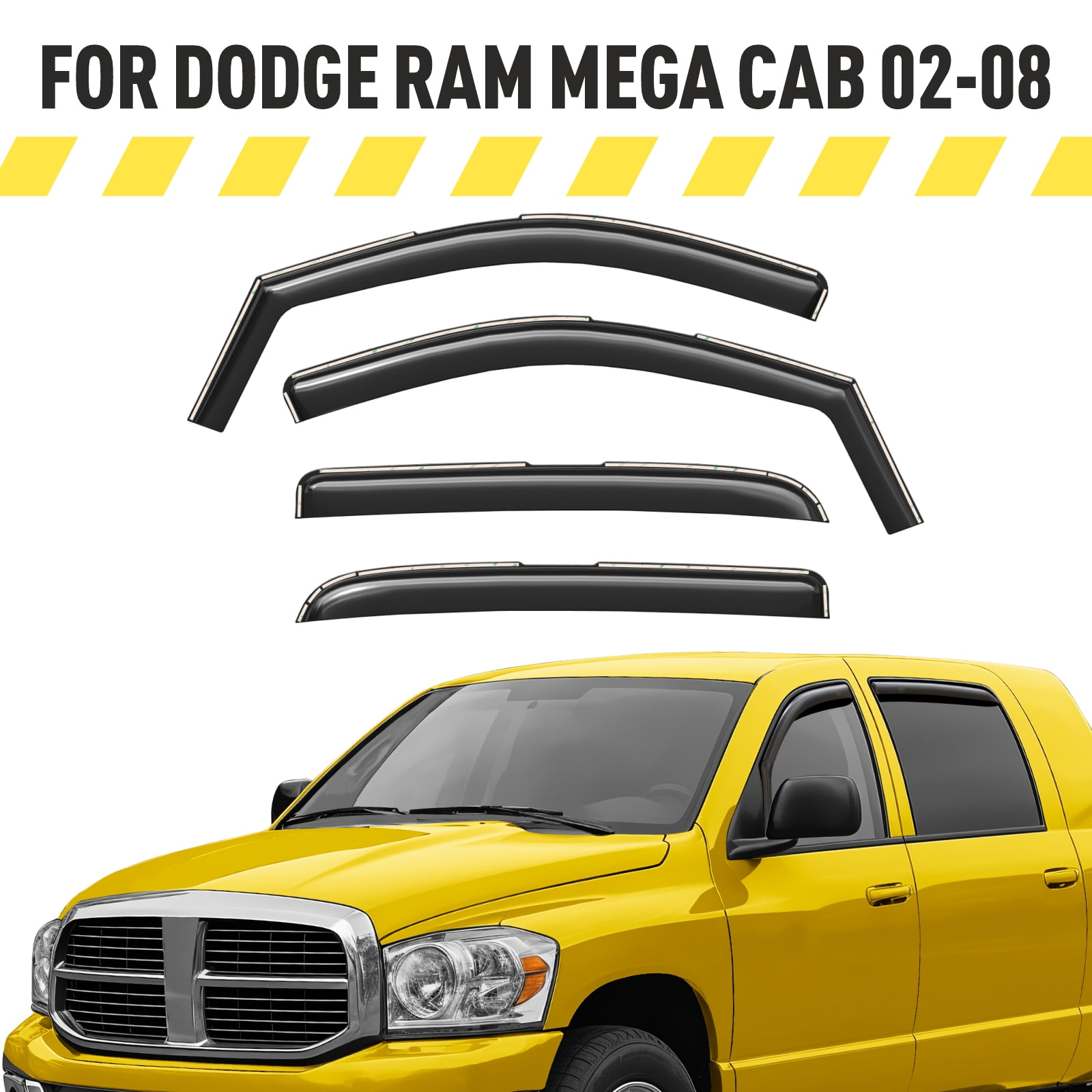 AEROGUYS Extra Durable Window Deflectors In-Channel Window Visors Rain ...