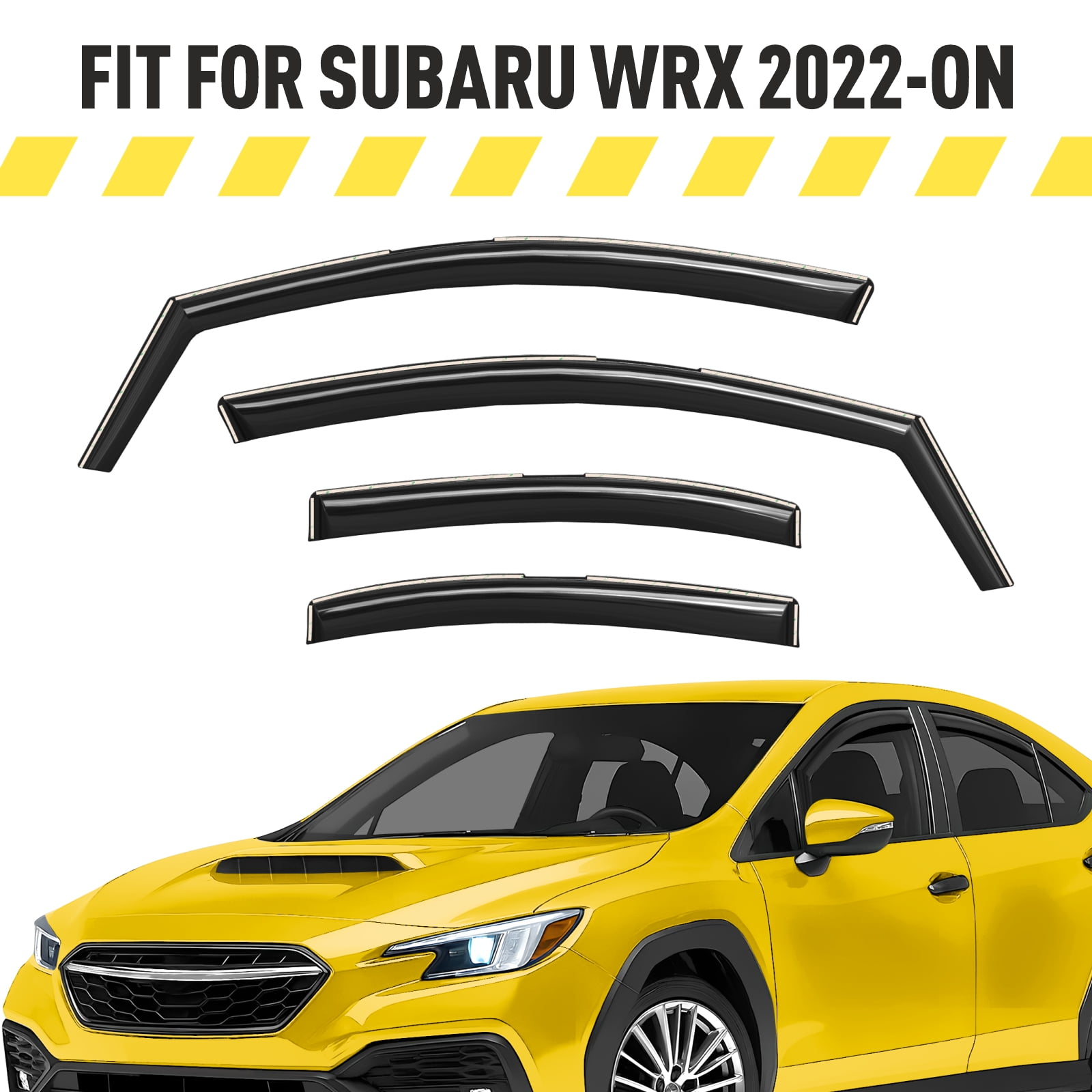 AEROGUYS Extra Durable Window Deflectors In-Channel Window Visors Rain ...