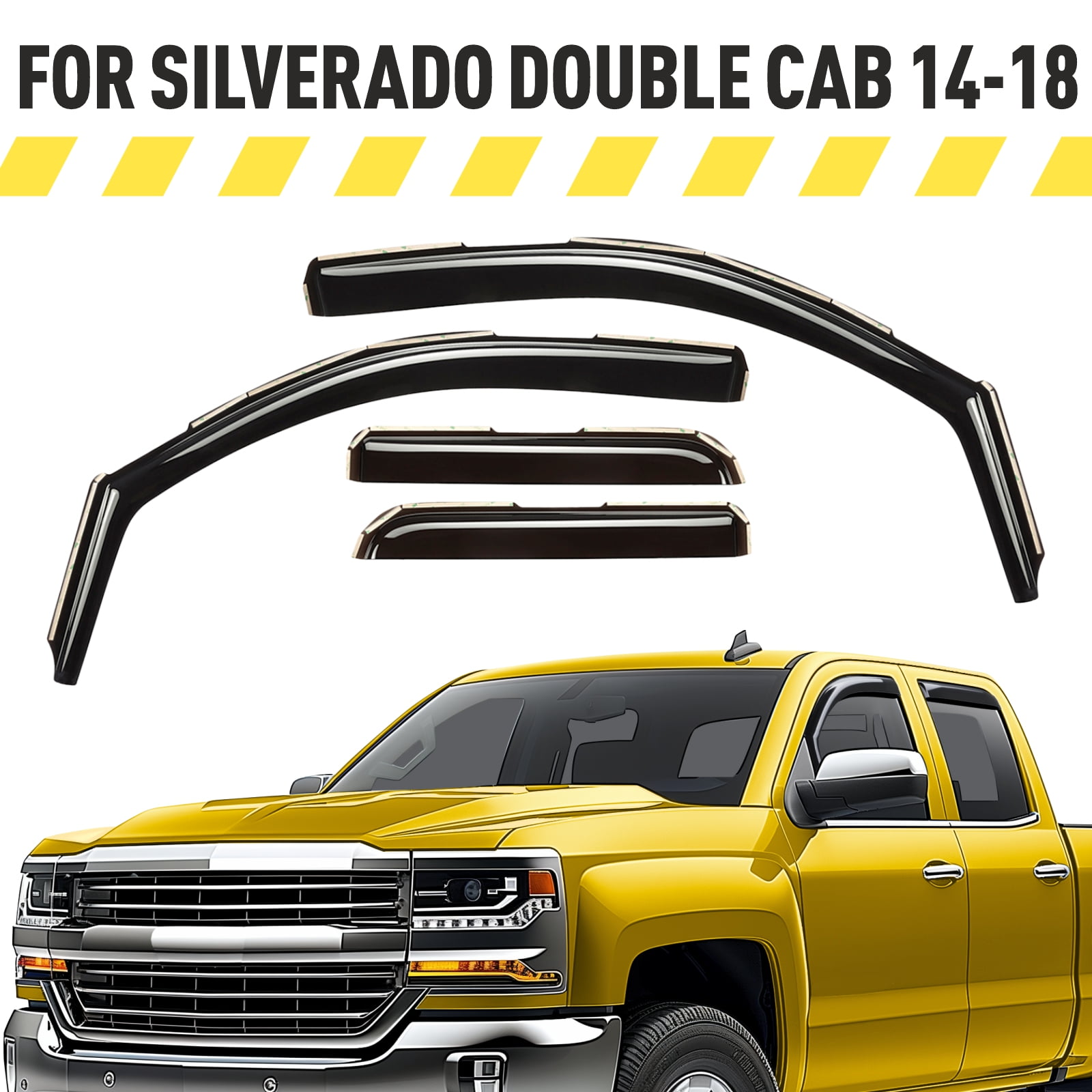 AEROGUYS In-Channel Window Deflectors Extra Durable Window Visors Rain ...