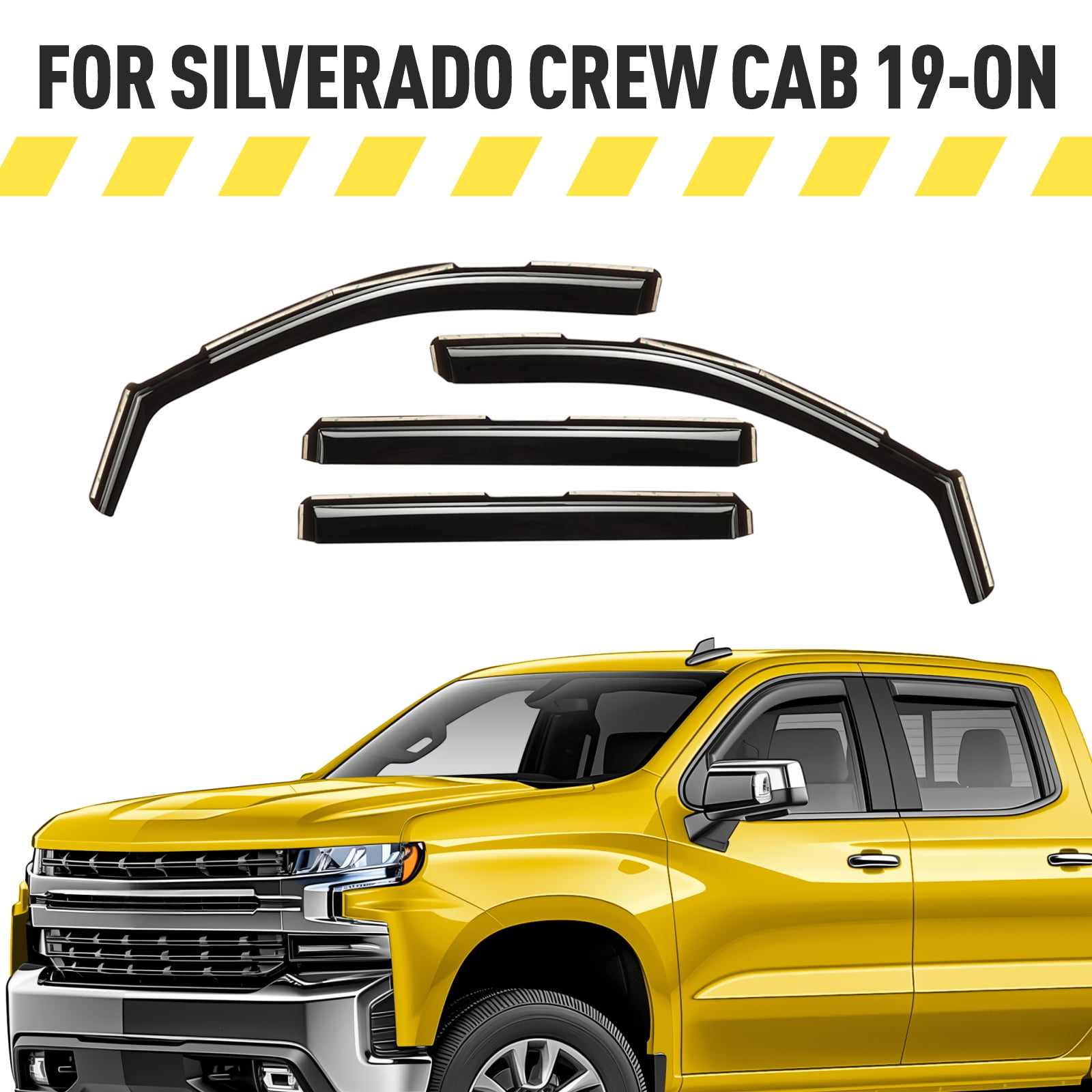AEROGUYS In-Channel Window Deflectors Extra Durable Window Visors Rain ...