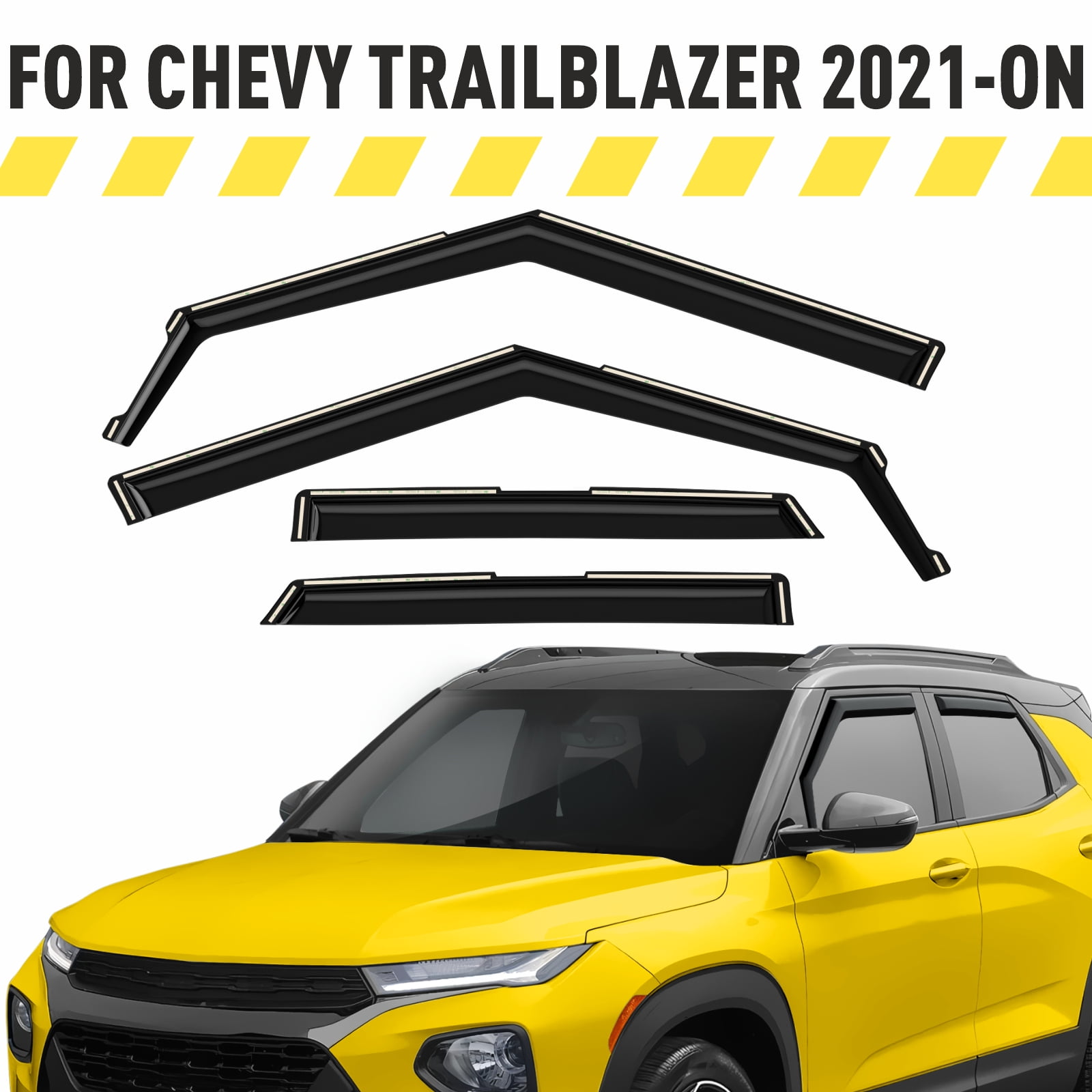 AEROGUYS In-Channel Window Deflectors Extra Durable Window Visors Rain ...