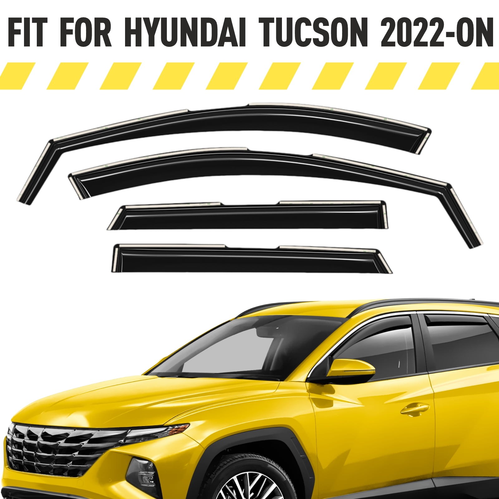 AEROGUYS In-Channel Window Deflectors Extra Durable Window Visors Rain ...