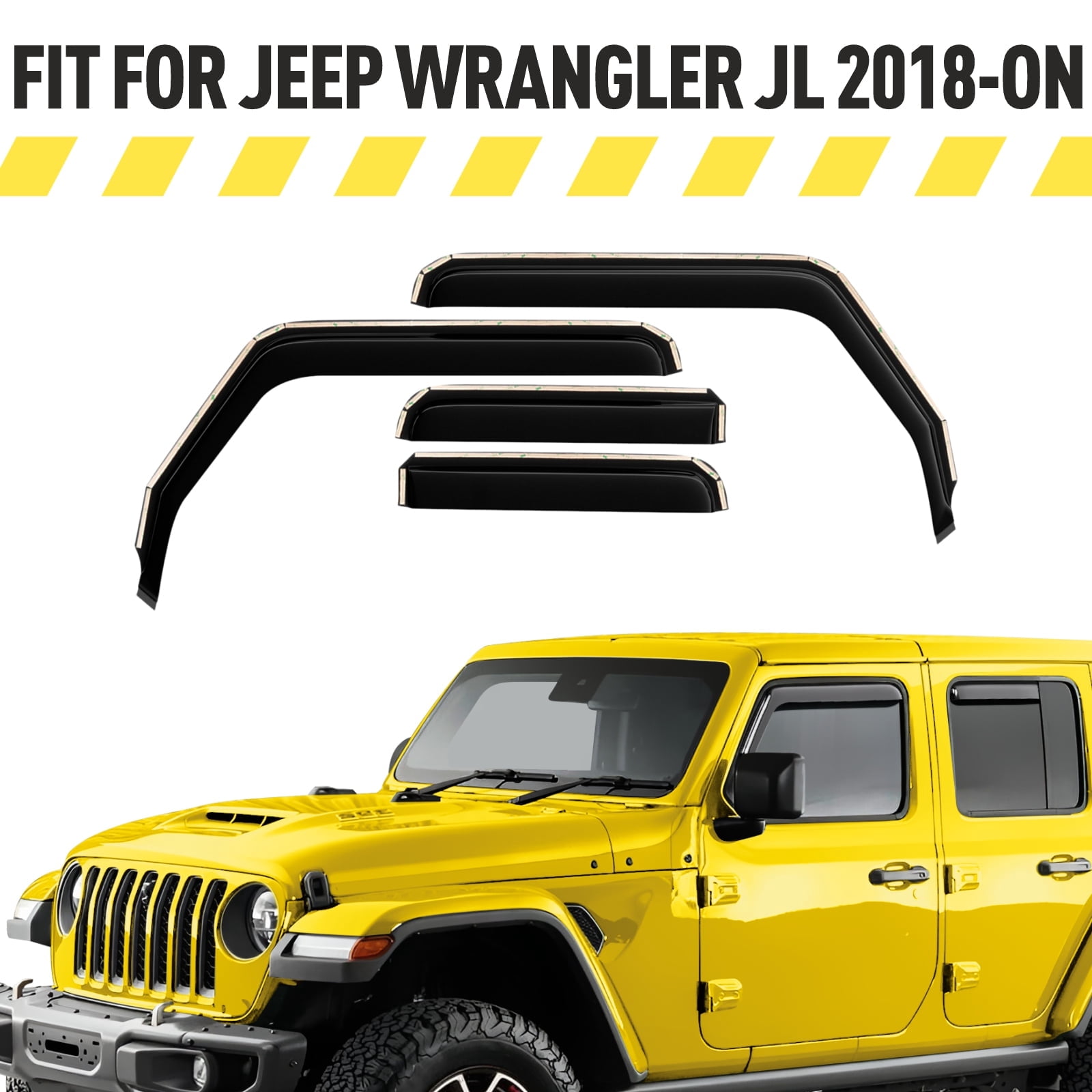 AEROGUYS In-Channel Window Deflectors Extra Durable Window Visors Rain ...