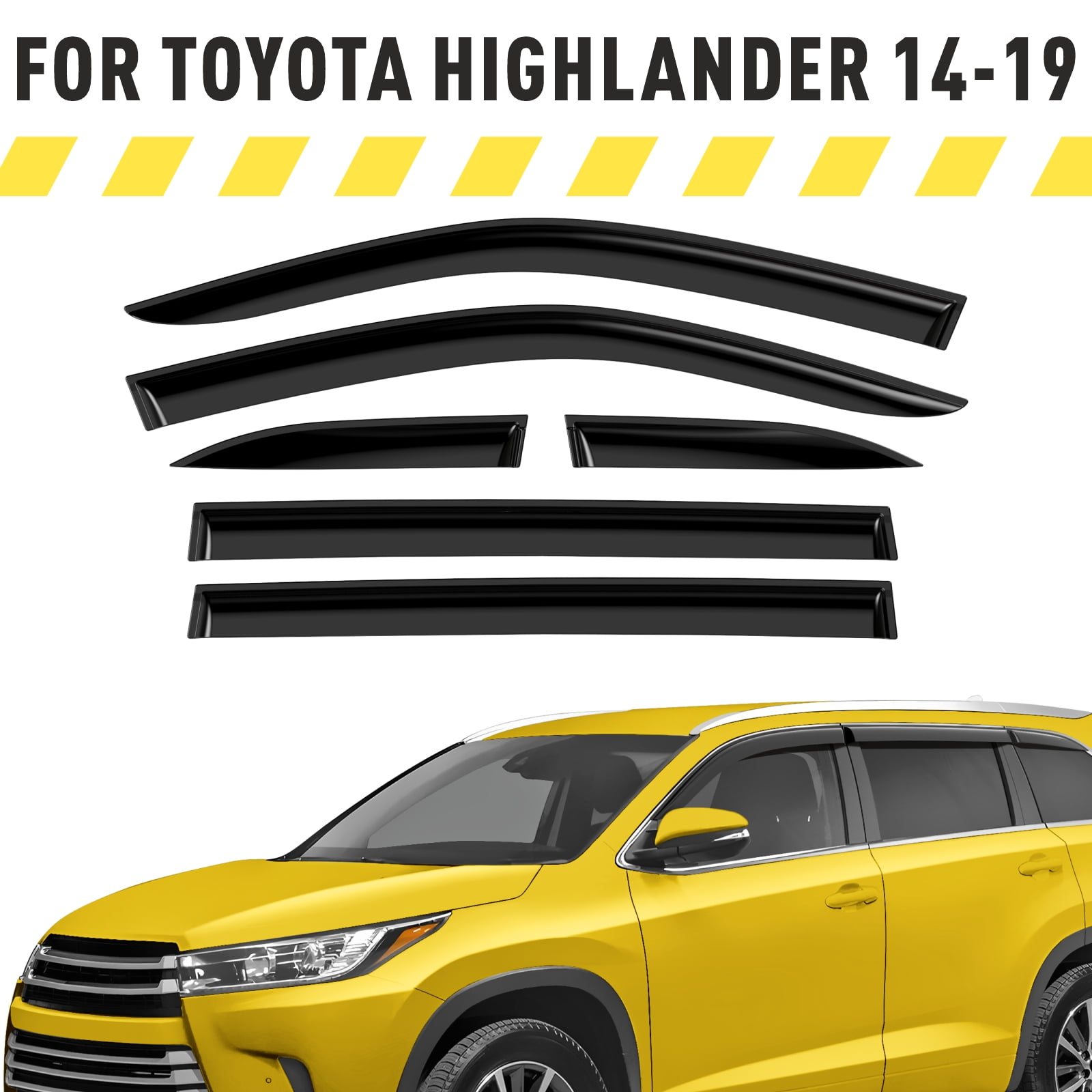 AEROGUYS Tape-On Window Deflectors Extra Durable Window Visors Rain Guards Compatible with ...