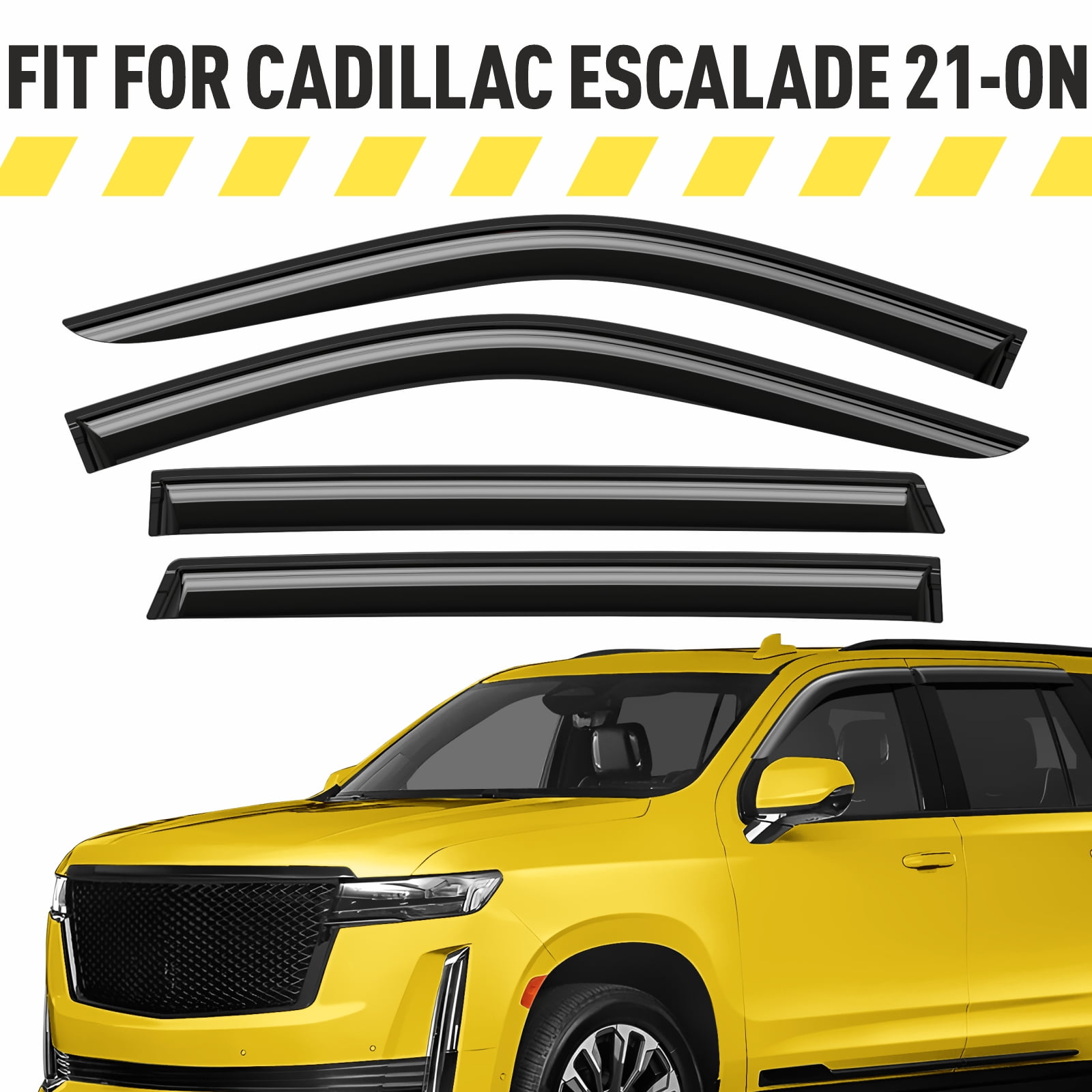 AEROGUYS Tape-On Window Deflectors Extra Durable Window Visors Rain ...