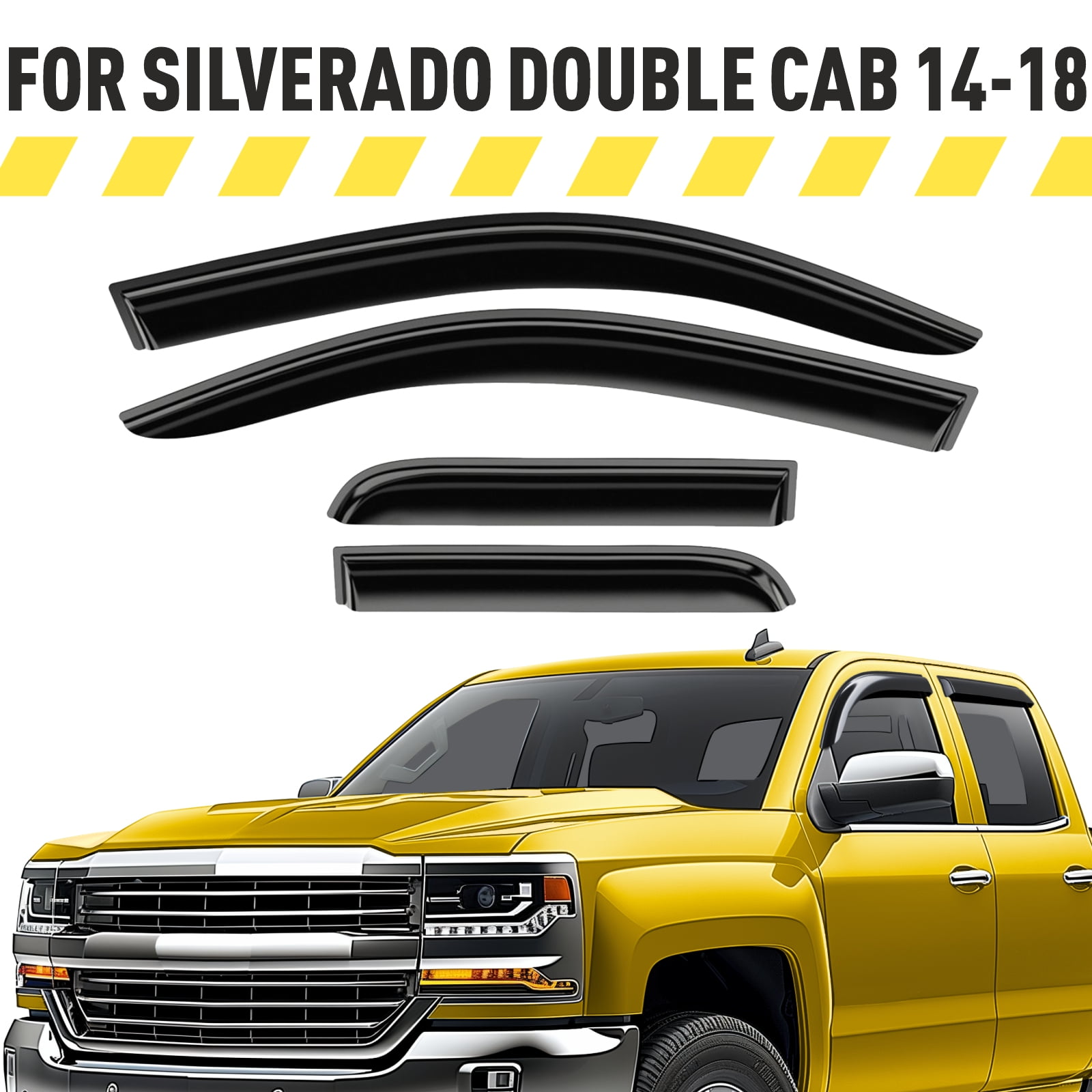 AEROGUYS Tape-On Window Deflectors Extra Durable Window Visors Rain ...