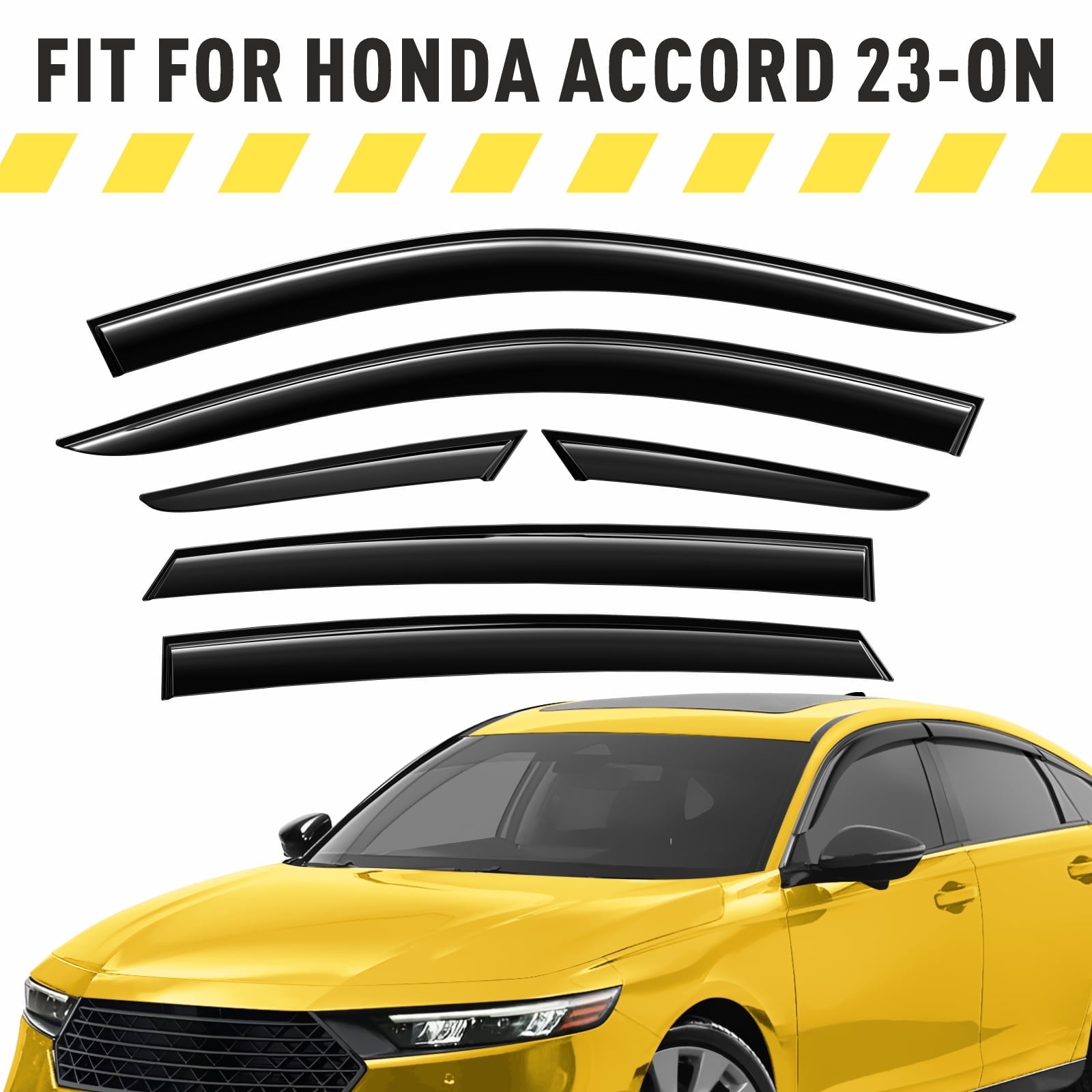 AEROGUYS Tape-On Window Deflectors Extra Durable Window Visors Rain ...