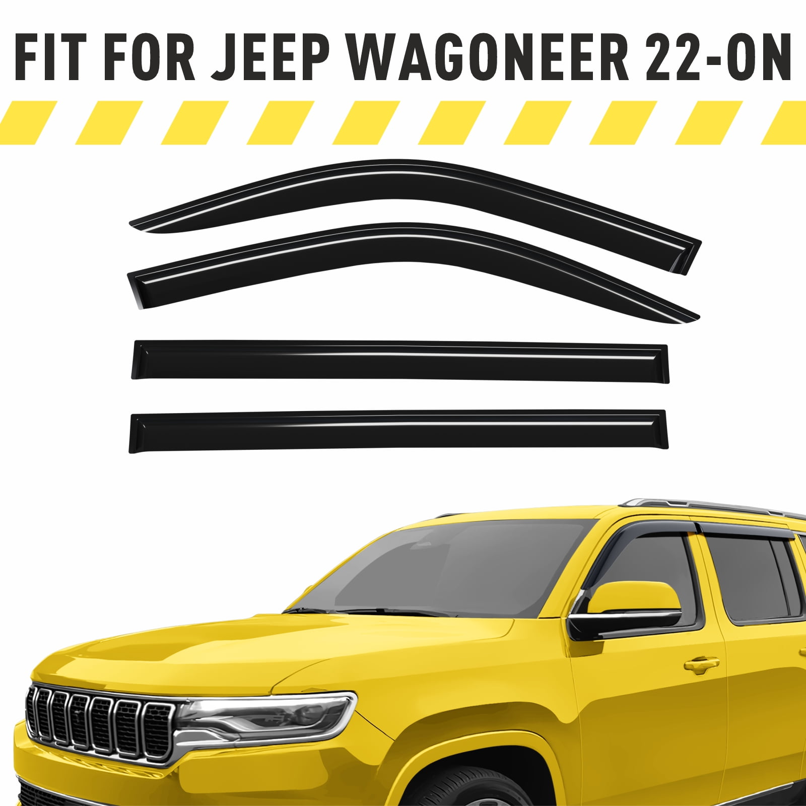 AEROGUYS Tape-On Window Deflectors Extra Durable Window Visors Rain ...
