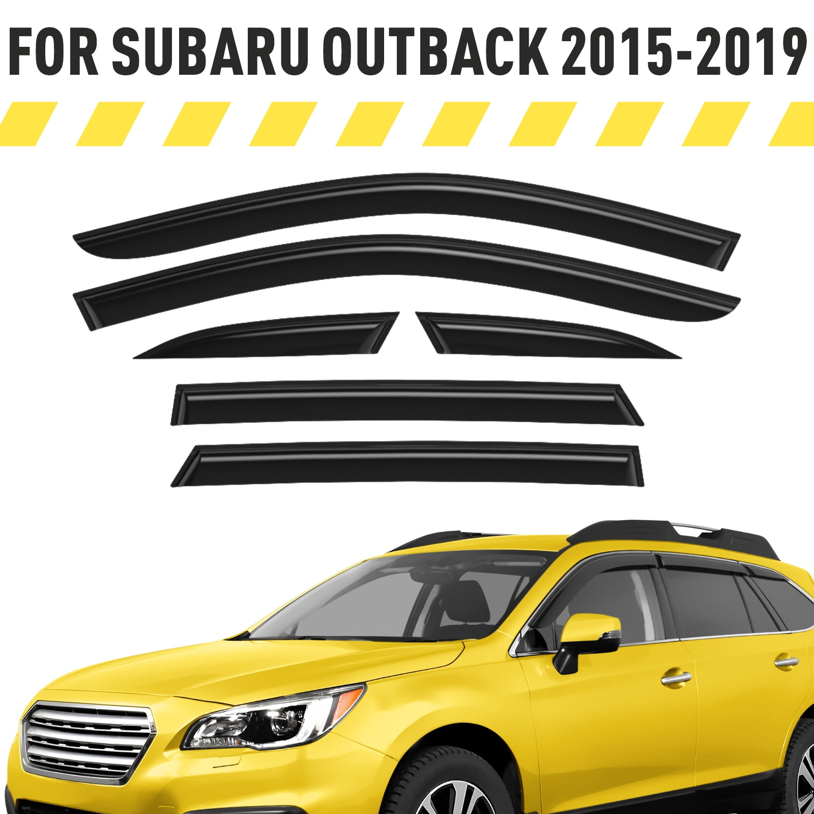AEROGUYS Extra Durable Window Deflectors Tape-On Window Visors Rain ...