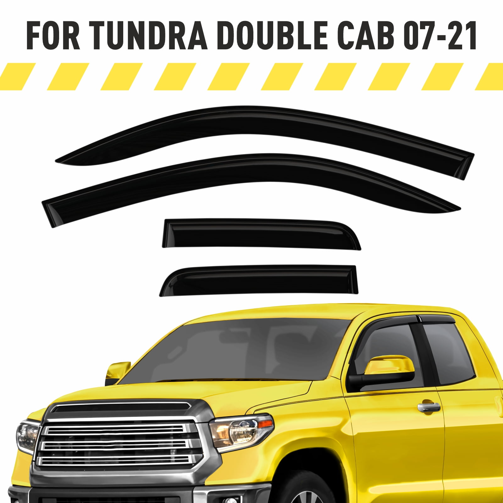 AEROGUYS Tape-On Window Deflectors Extra Durable Window Visors Rain ...